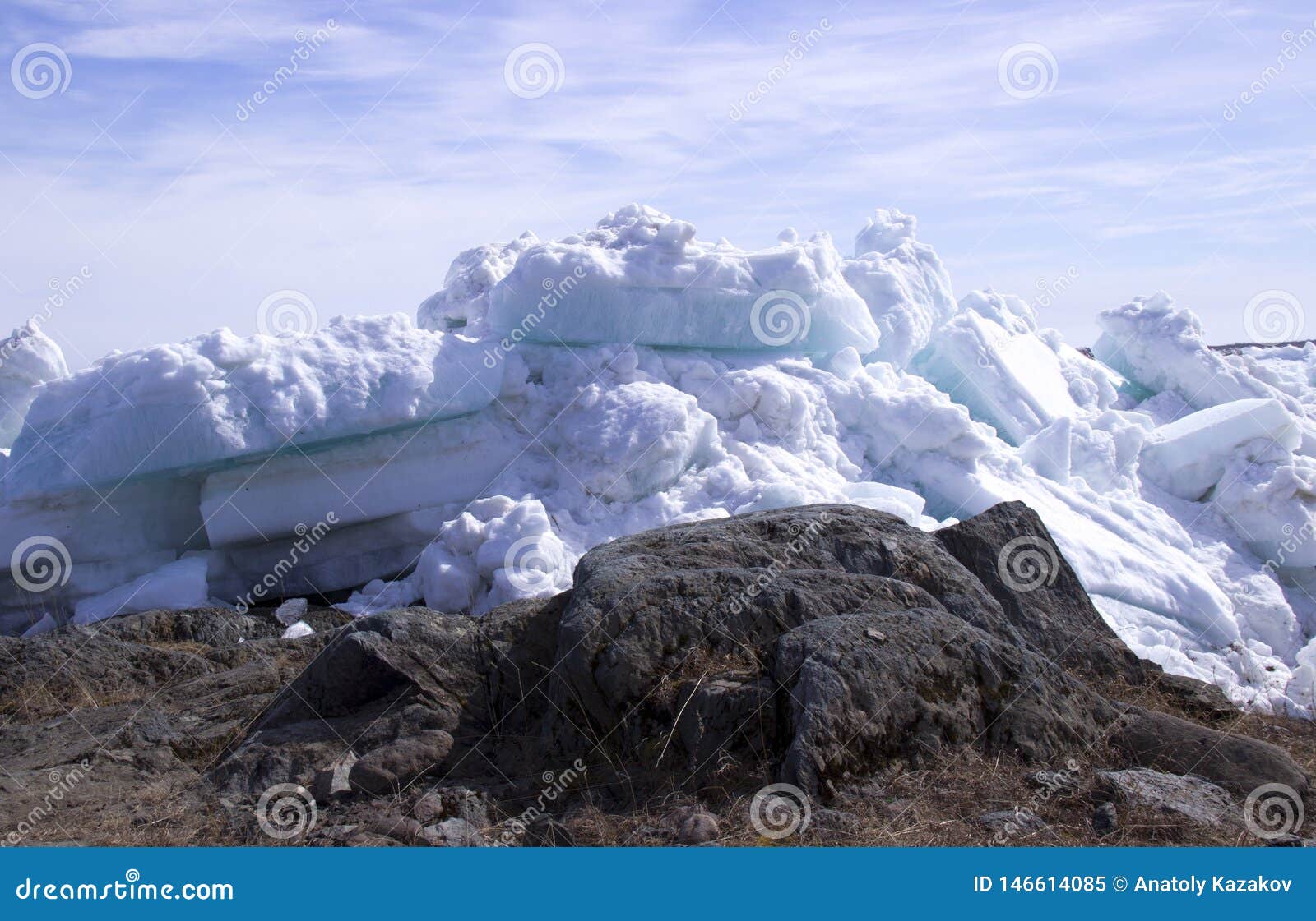 Spring ice drift stock image. Image of spring, nature - 146614085