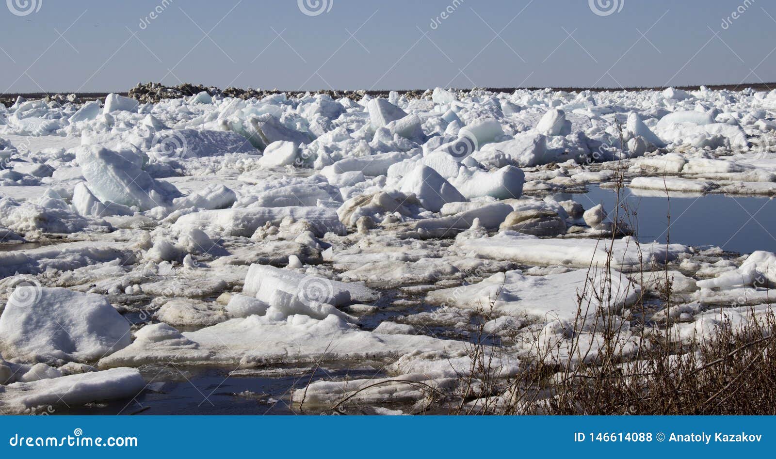 Spring ice drift stock photo. Image of scenery, float - 146614088