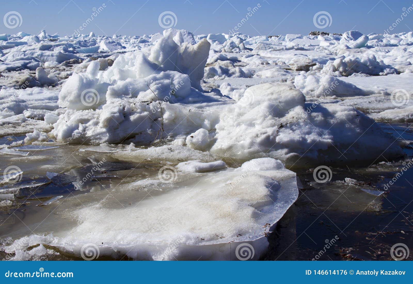 Spring ice drift stock photo. Image of beautiful, sparkling - 146614176
