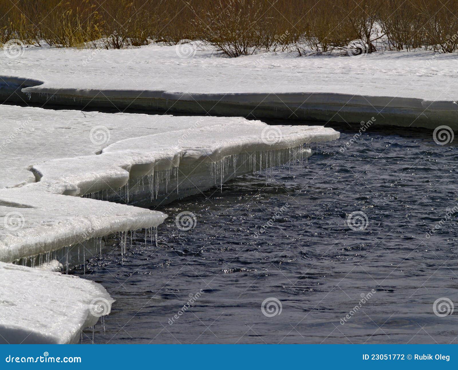 Spring ice on river stock photo. Image of melting, river - 23051772