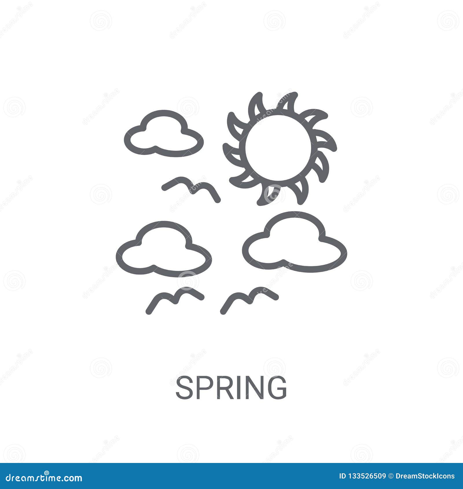 Spring Icon. Trendy Spring Logo Concept on White Background from Stock ...