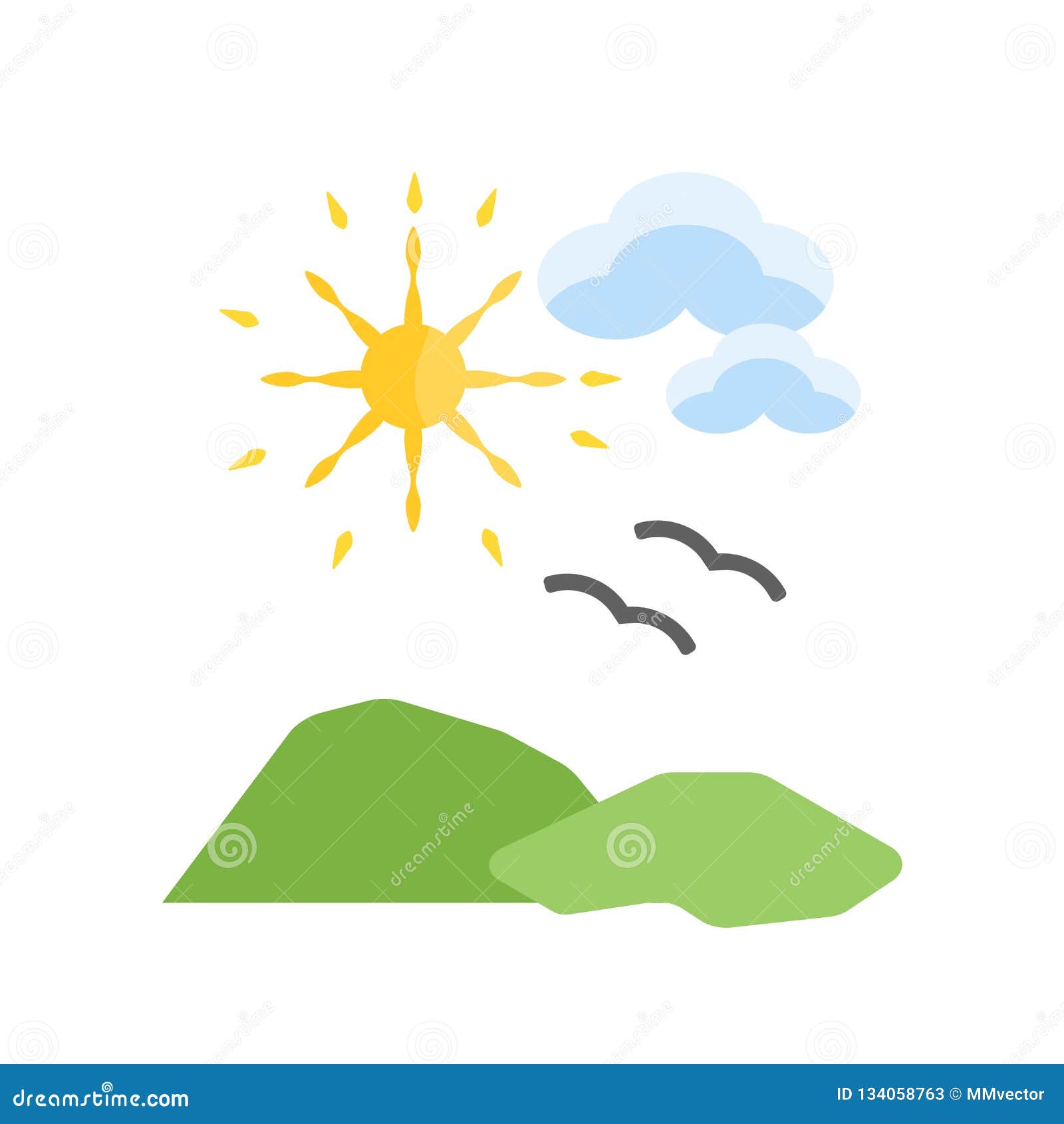 Spring Icon Vector Isolated on White Background, Spring Sign , Weather ...