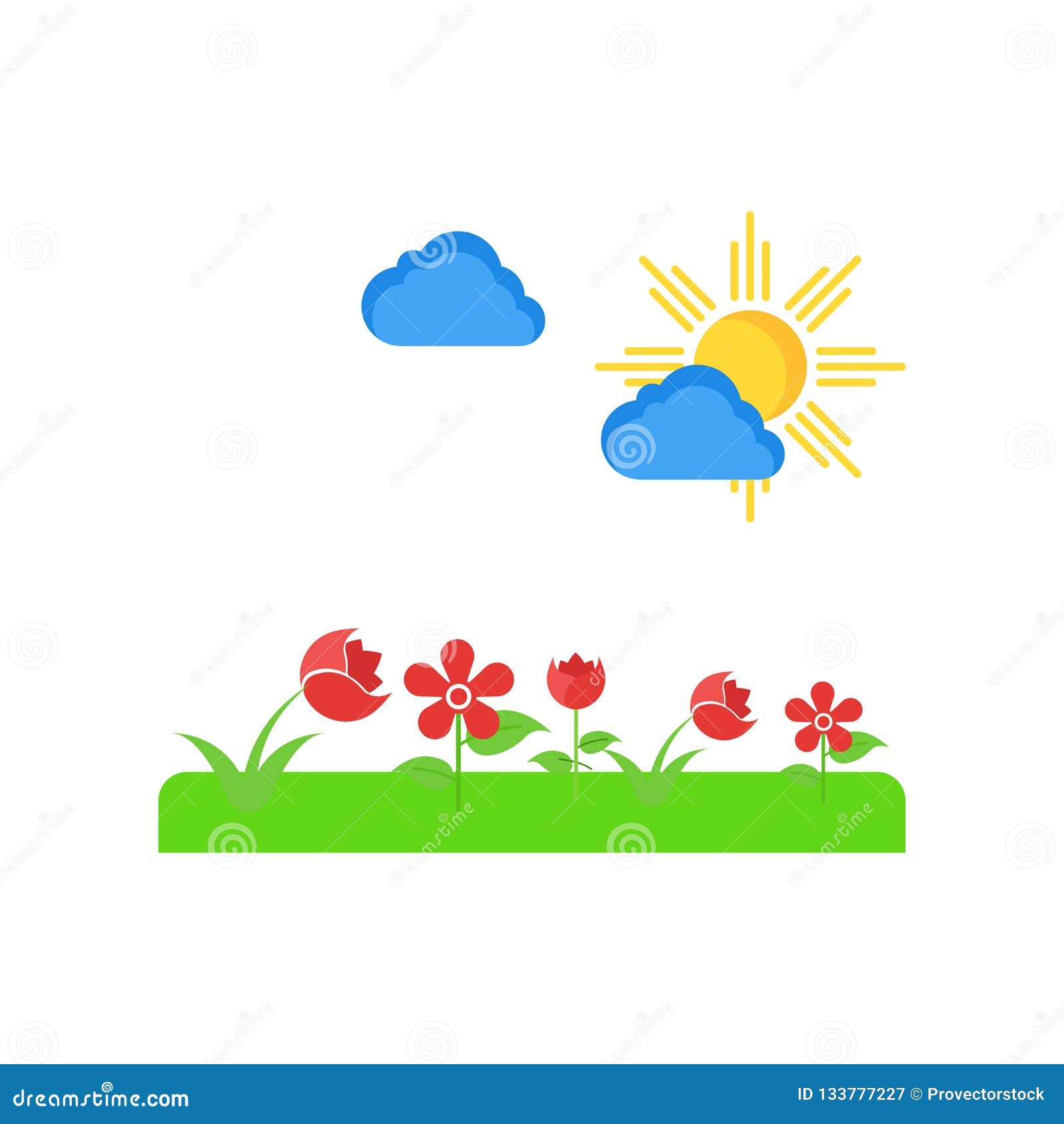Spring Icon Vector Sign and Symbol Isolated on White Background Stock ...