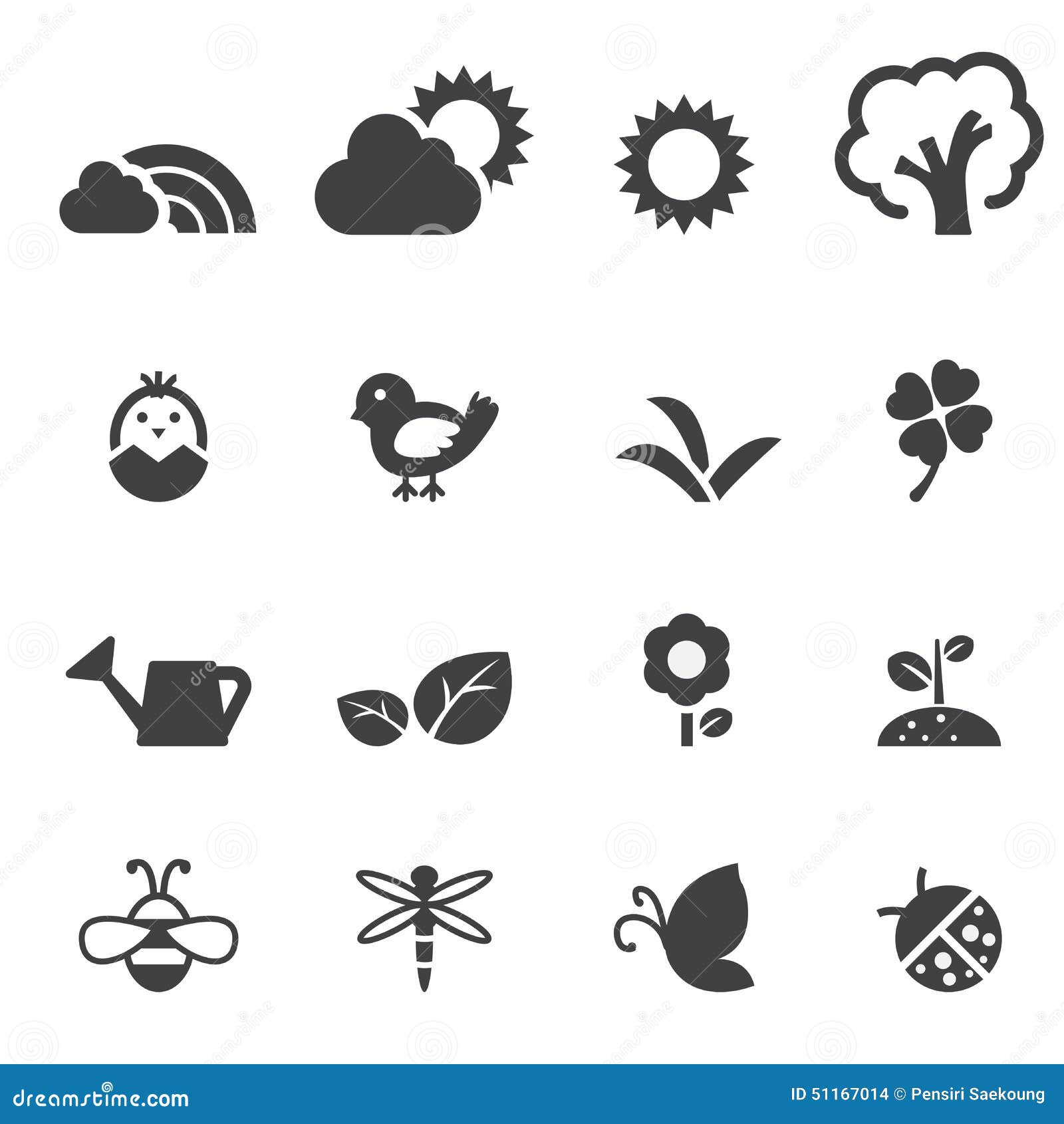 Spring icon stock vector. Illustration of nature, rainbow - 51167014