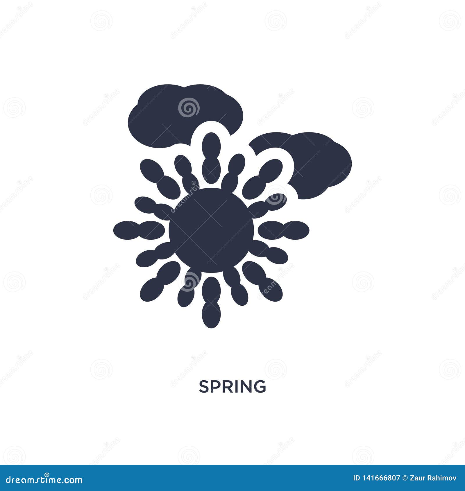 Spring Icon on White Background. Simple Element Illustration from ...