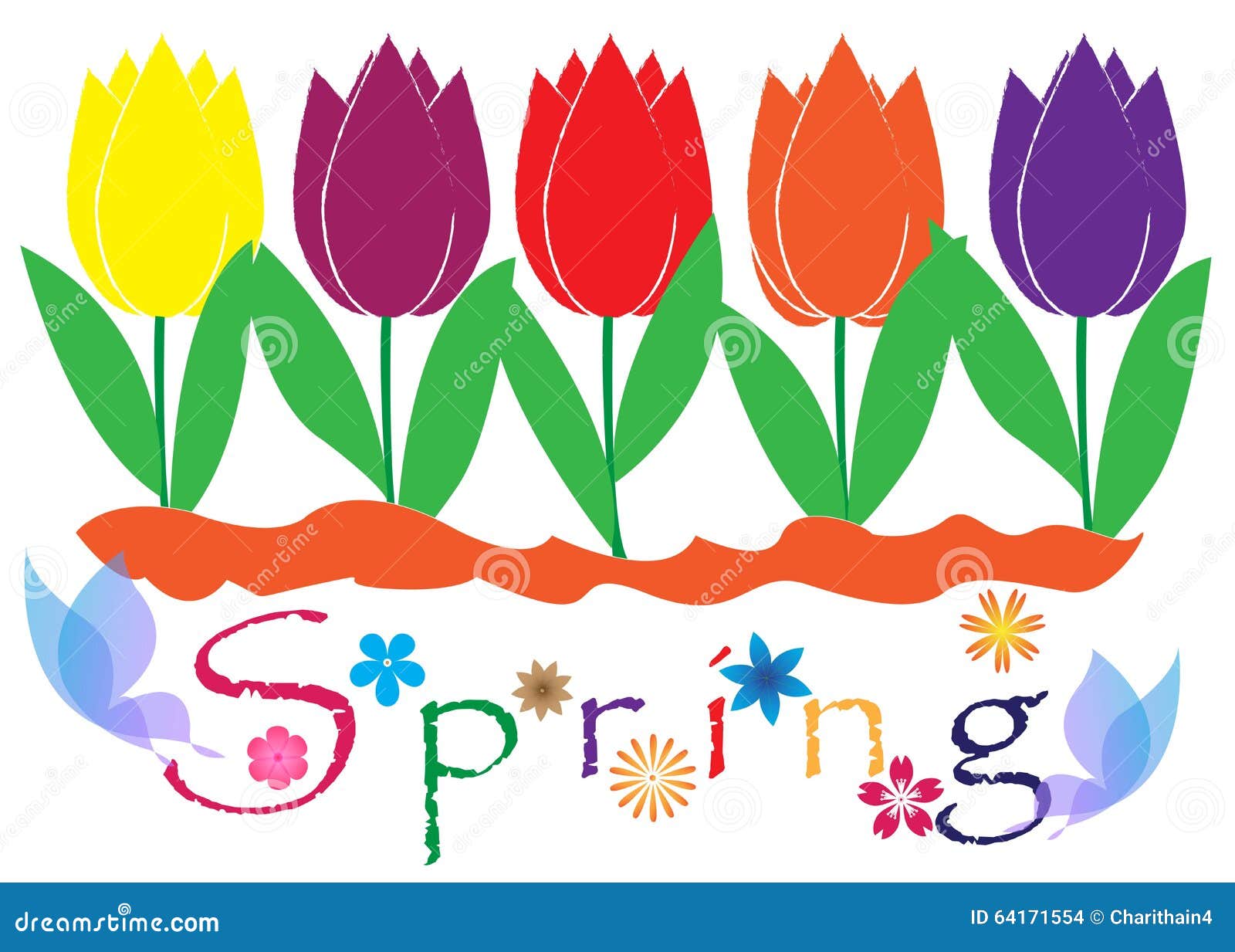 Spring stock illustration. Illustration of decoration - 64171554