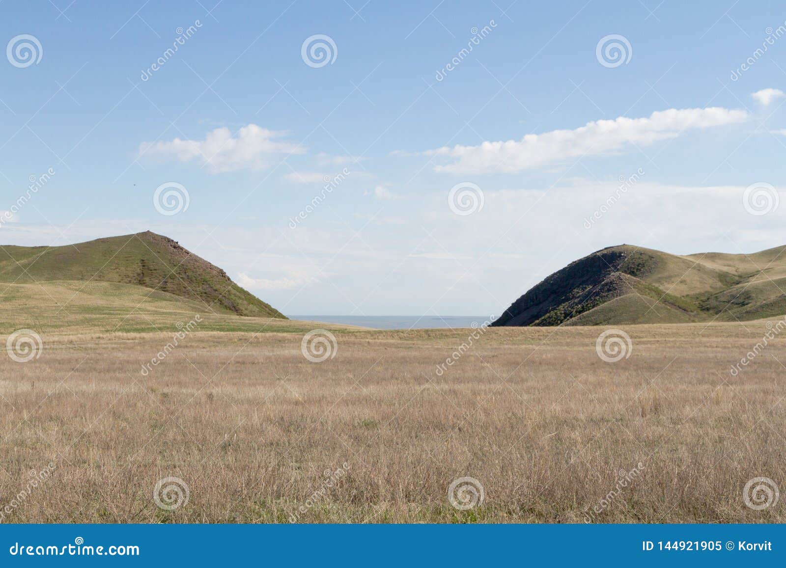Spring in the Kazakh Steppes among the Hills Stock Image - Image of ...