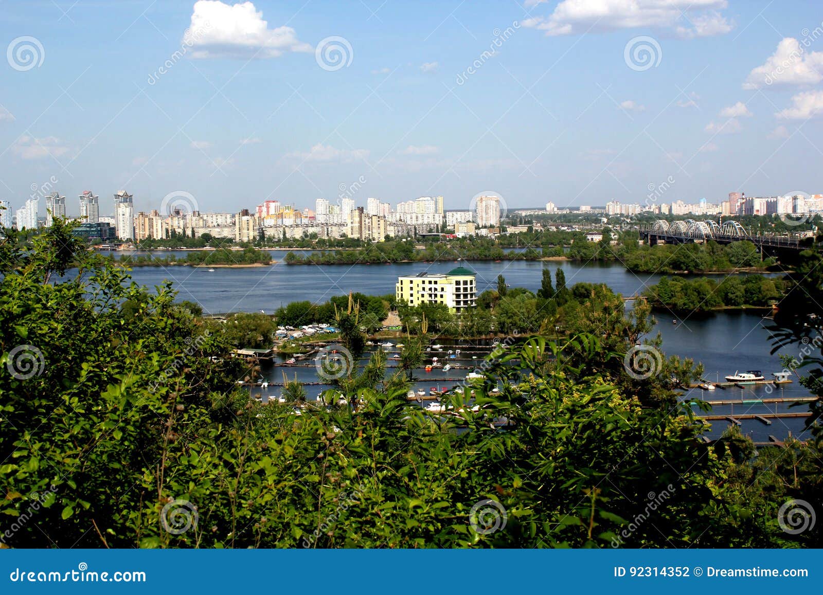 Spring in Kiev stock photo. Image of house, nature, cityscape - 92314352