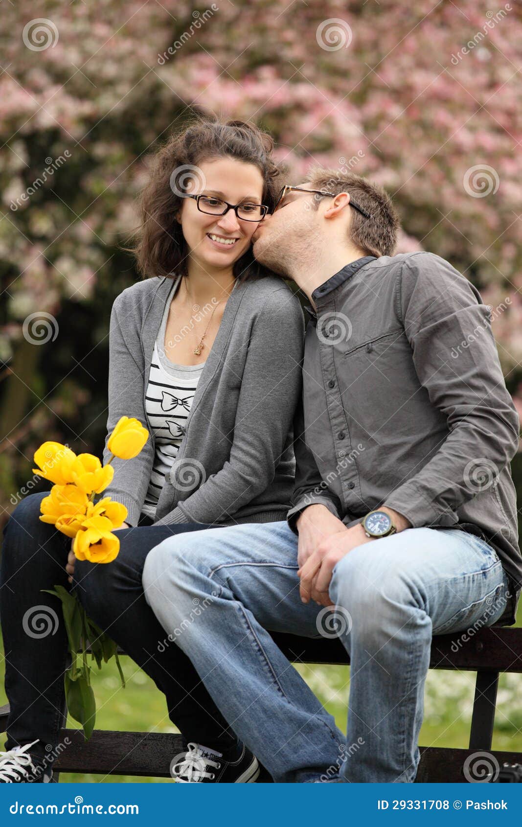 Spring kiss stock photo. Image of outdoors, recreational - 29331708