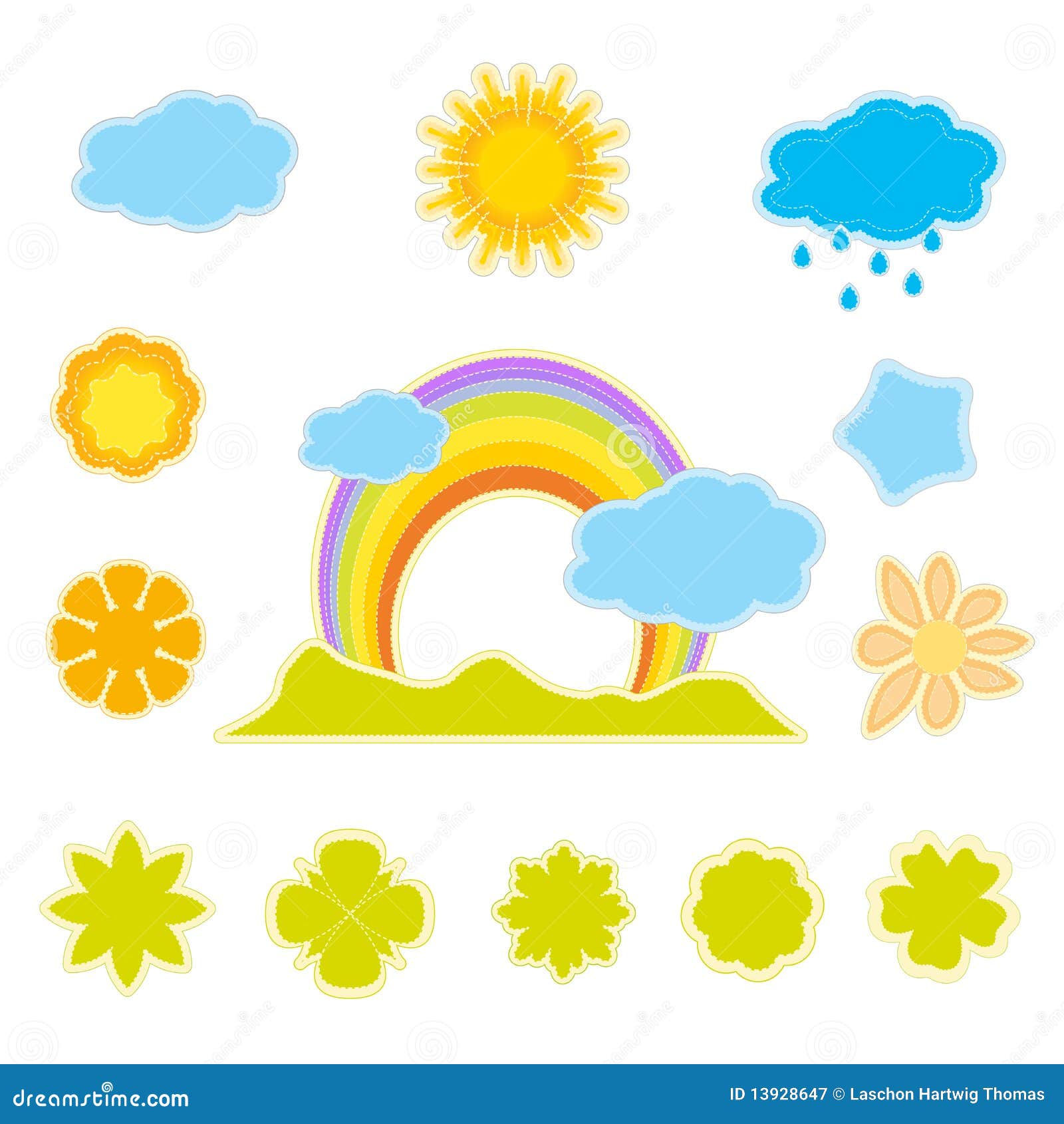 Spring Labels Isolated on White Stock Vector - Illustration of leaf ...