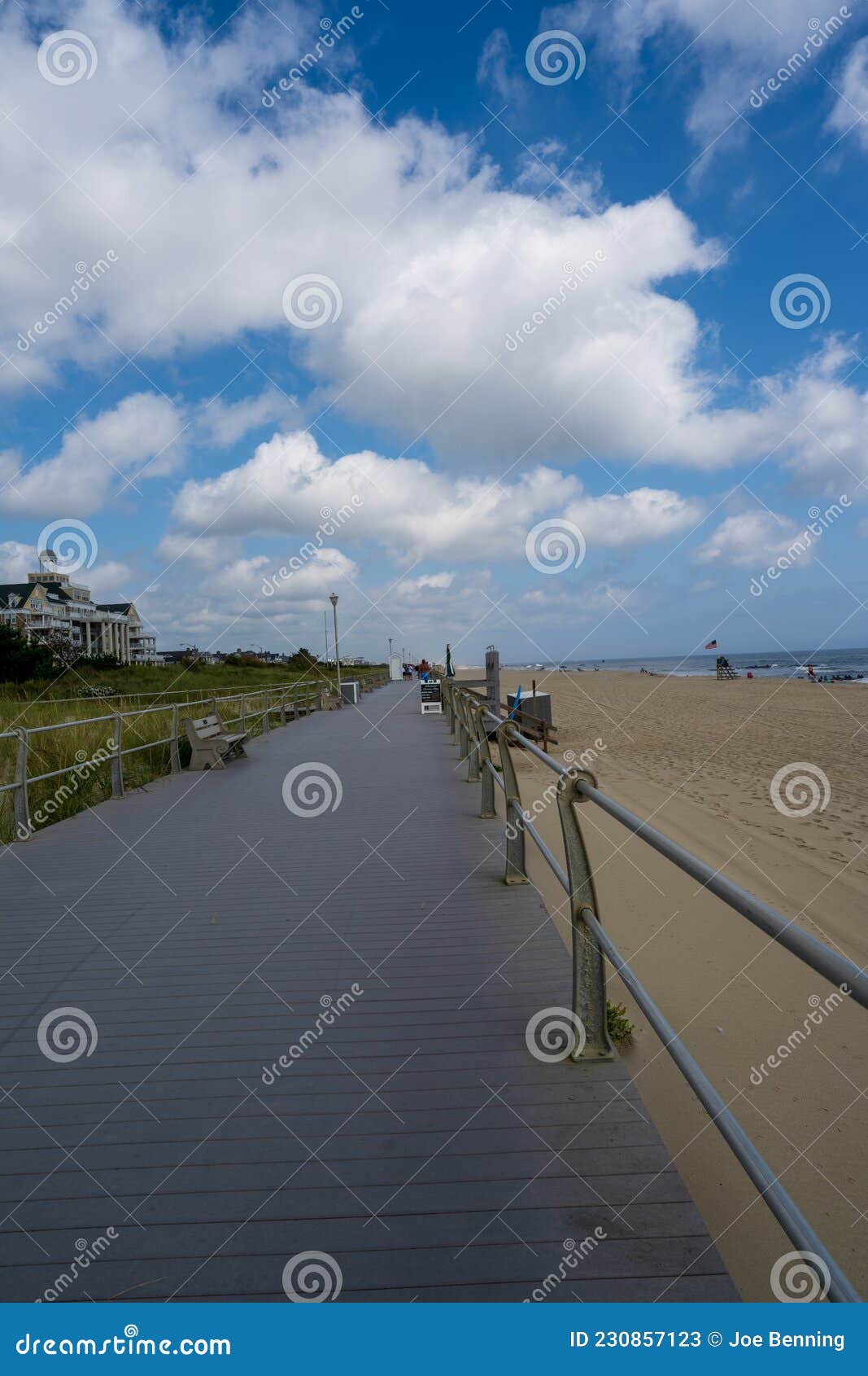 Spring Lake Boardwalk in Summer Stock Image - Image of lake, travel ...