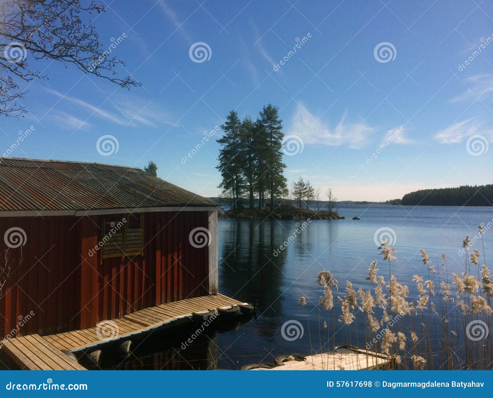 Spring at the Lake - Sweden Stock Photo - Image of blue, rmland: 57617698