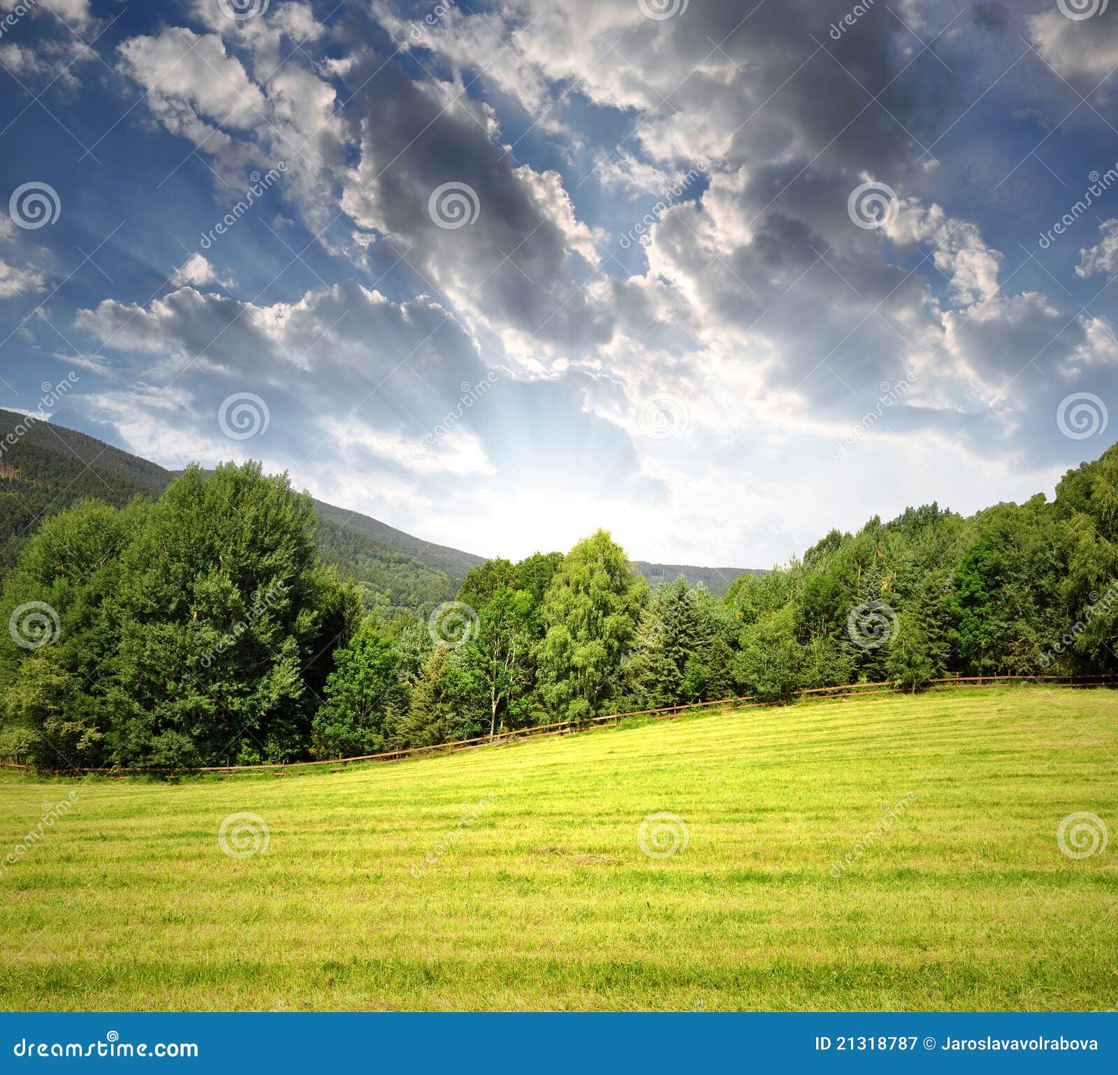Spring landscape stock image. Image of shadows, clouds - 21318787