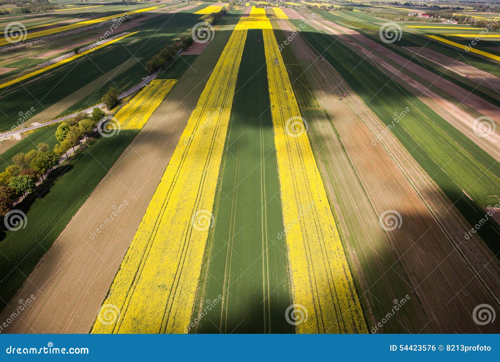 Spring Landscape Aerial Photo Stock Photo - Image of location, green ...