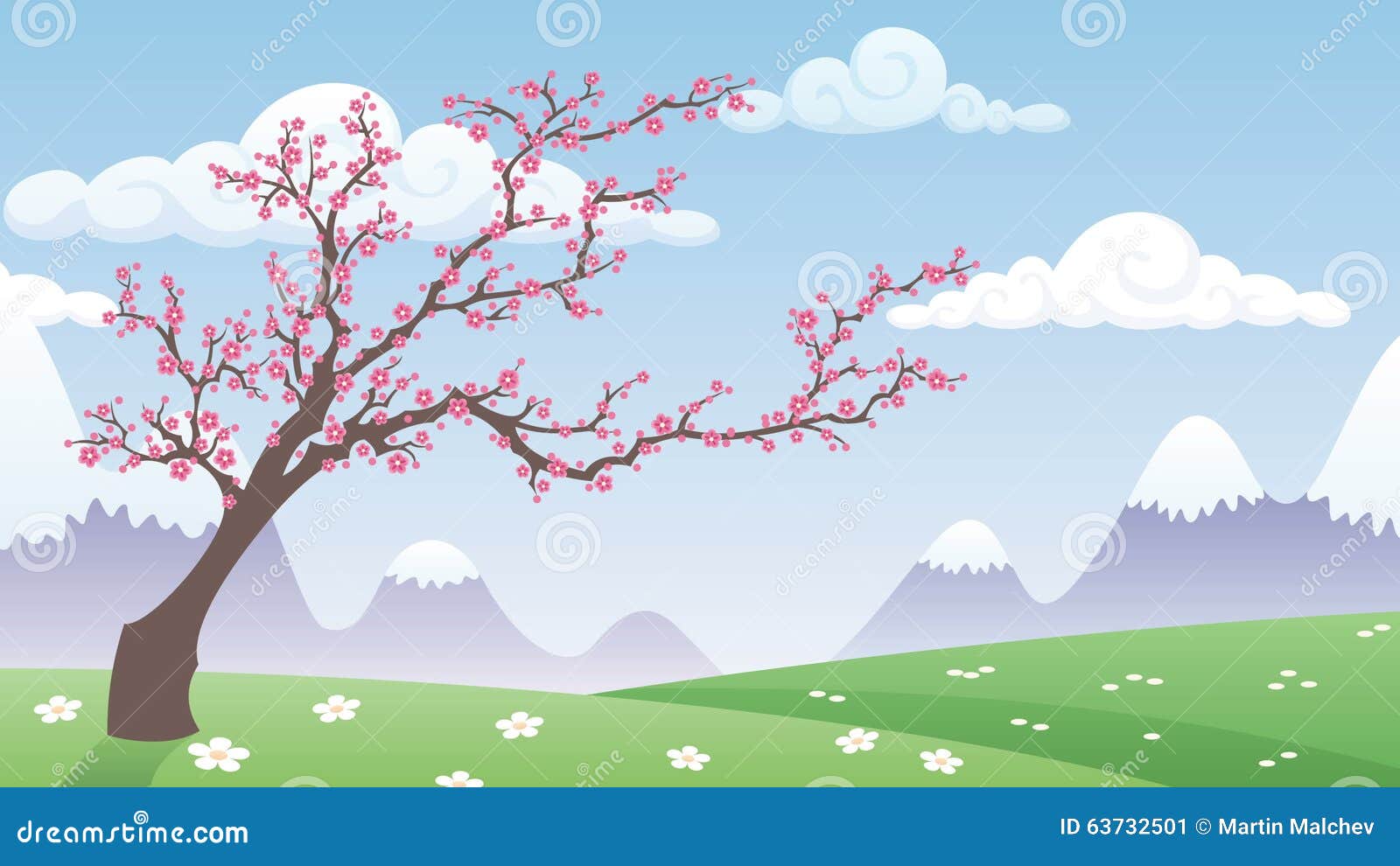 Spring Landscape stock video. Video of spring, cloud - 63732501