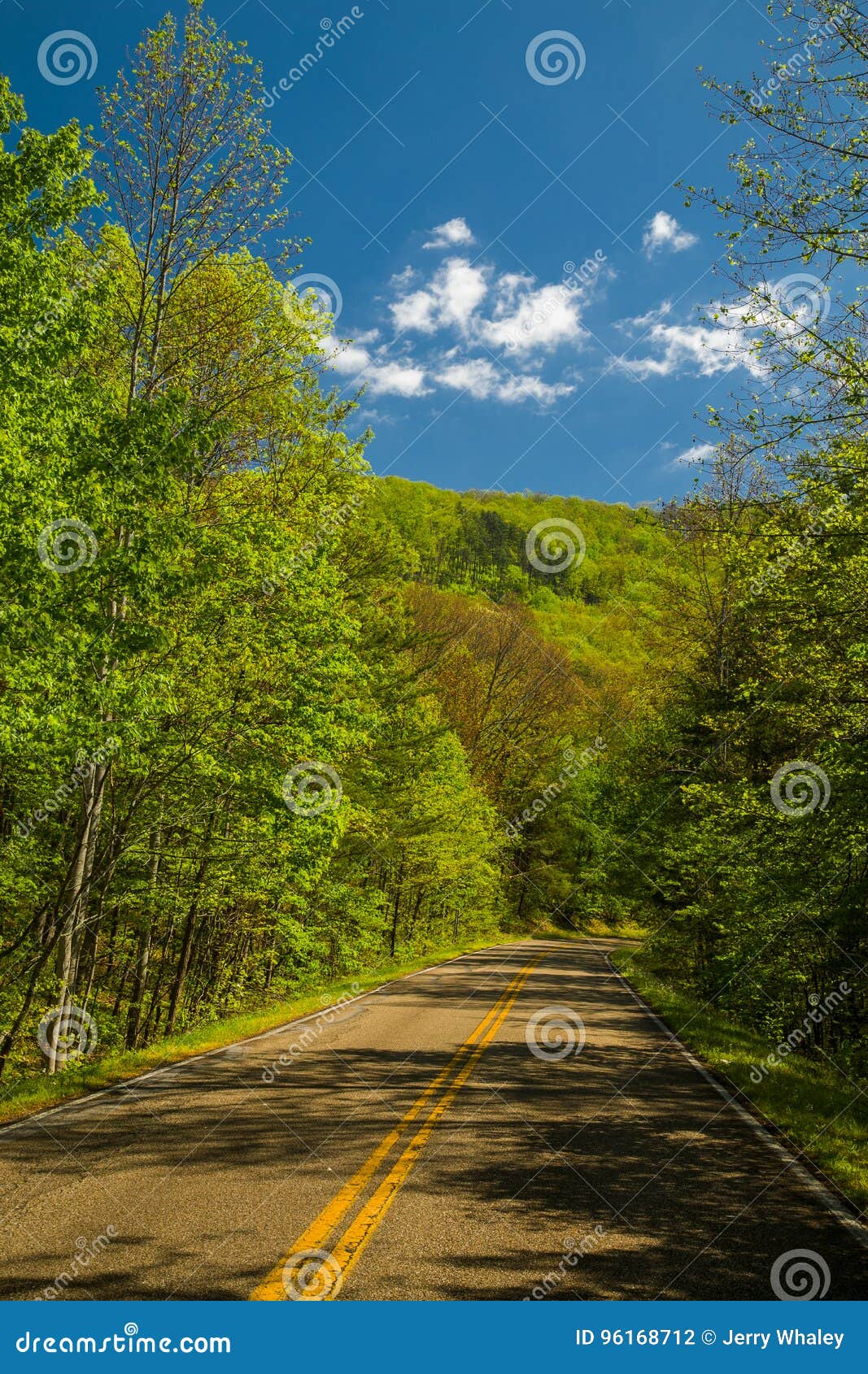 Spring Landscape on the Foothills Parkway Stock Photo - Image of grass ...