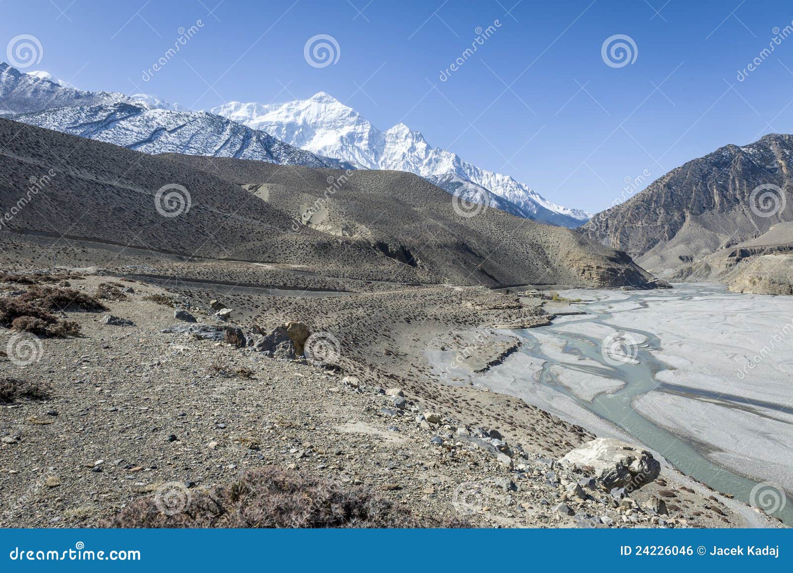 Spring Landscape of Himalaya Stock Photo - Image of altitude, mountain ...