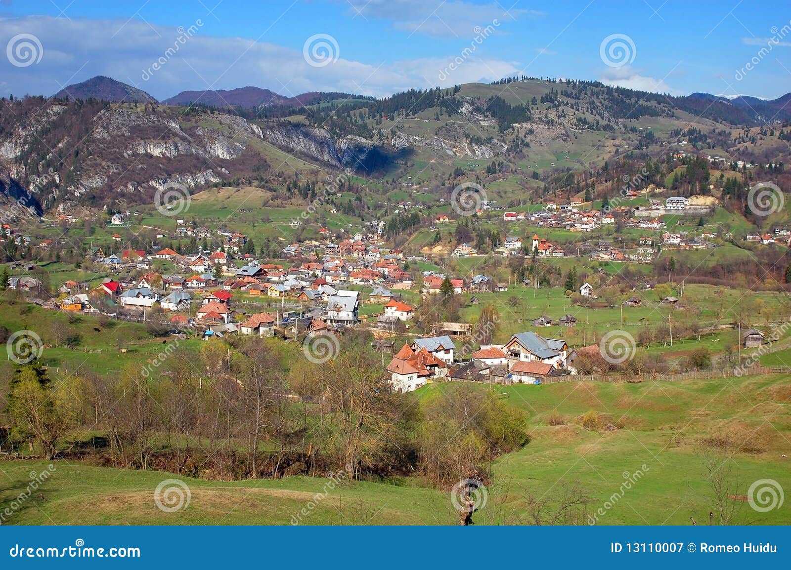 Spring Landscape in the Mountains of Romania Stock Image - Image of ...