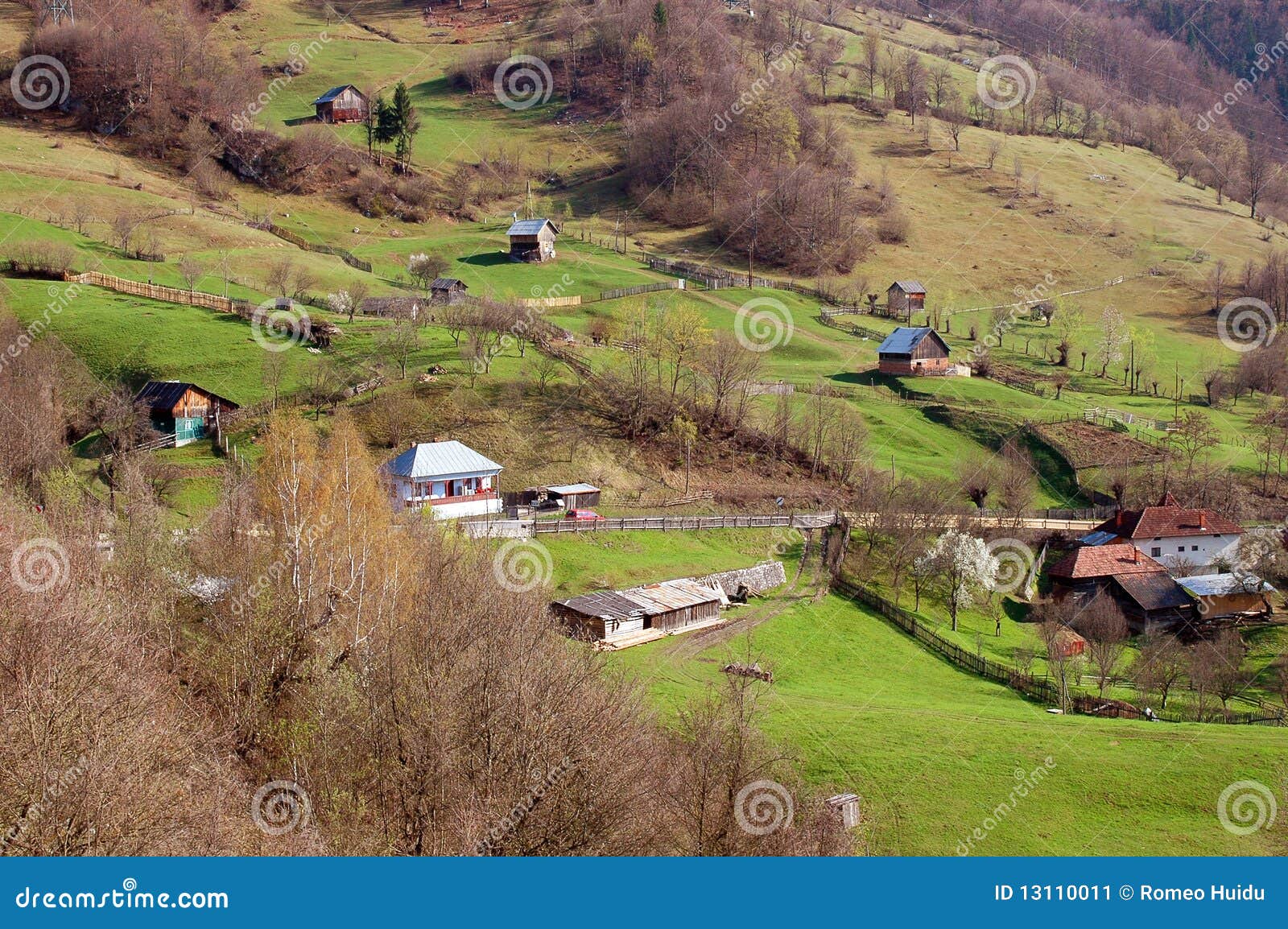 Spring Landscape in the Mountains of Romania Stock Image - Image of ...
