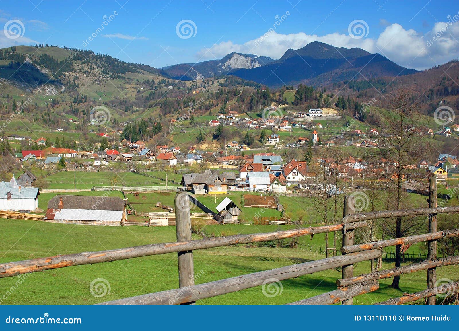 Spring Landscape in the Mountains of Romania Stock Photo - Image of ...