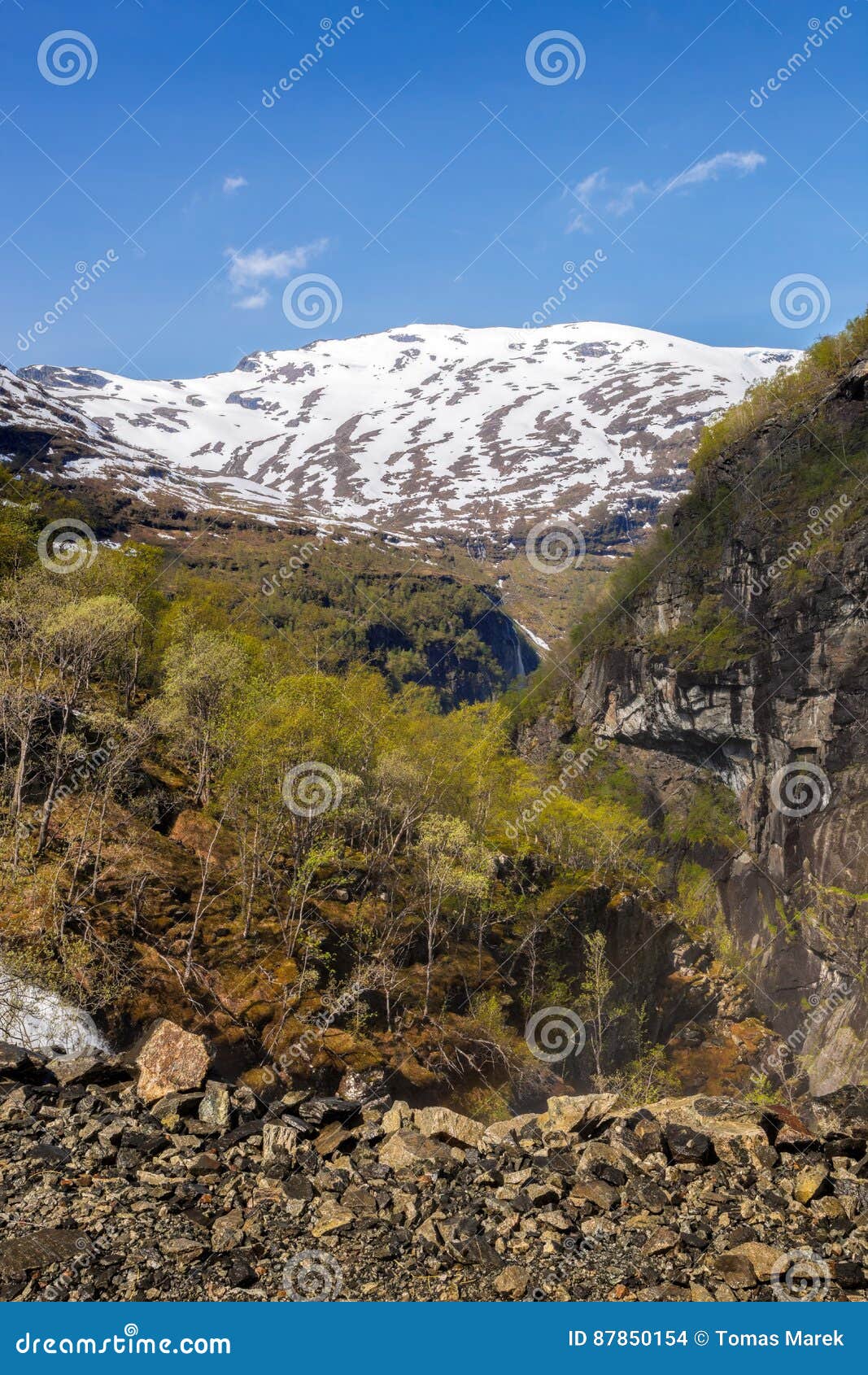 Spring landscape in Norway stock photo. Image of norwegian - 87850154