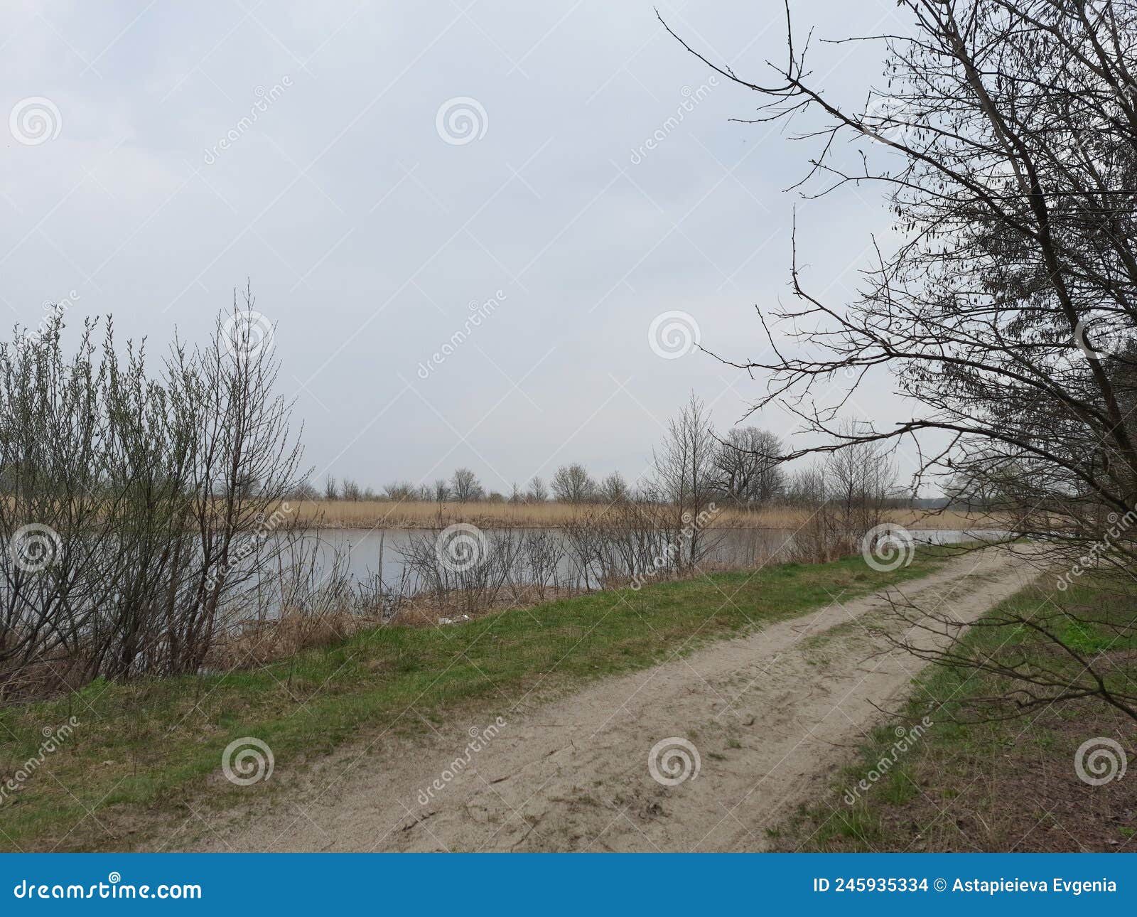 Spring Landscape of the River Stock Photo - Image of waterway, prairie ...