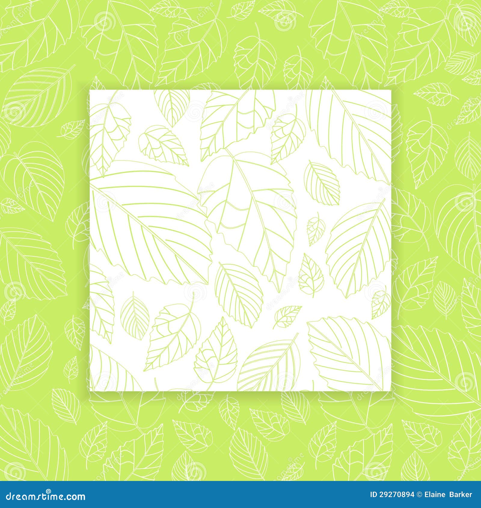 Spring Leaf Design Panel Background Stock Vector - Illustration of ...