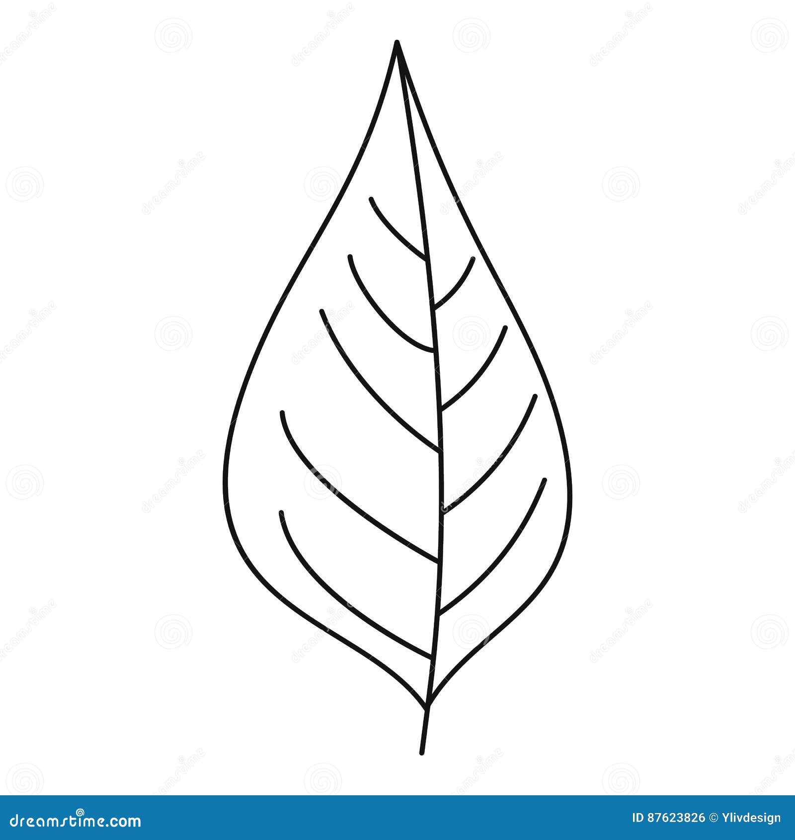 Spring Leaf Icon, Outline Style Stock Vector - Illustration of willow ...