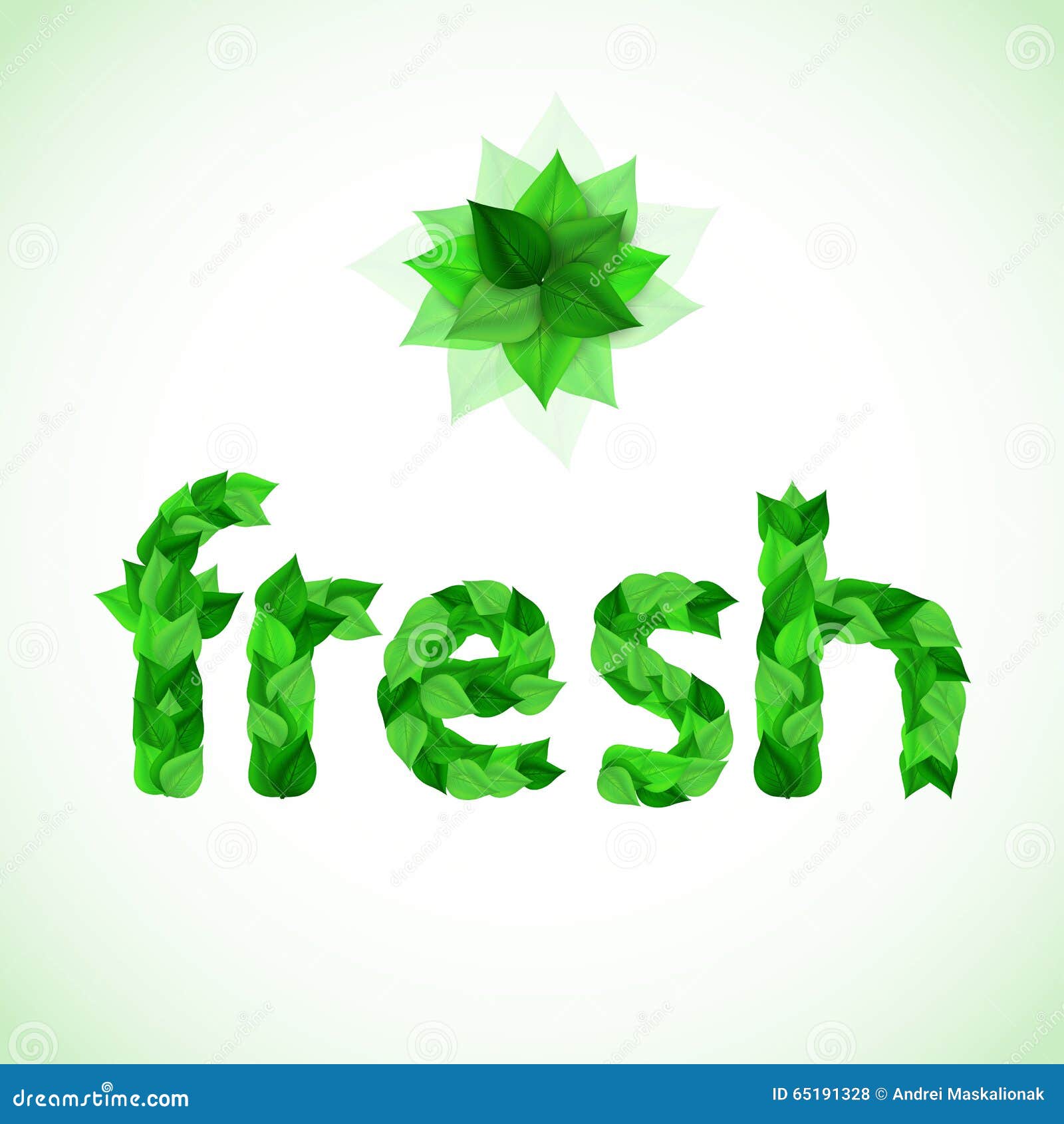 Fresh Word Hand Lettering. Handmade Calligraphy Vector Illustration ...