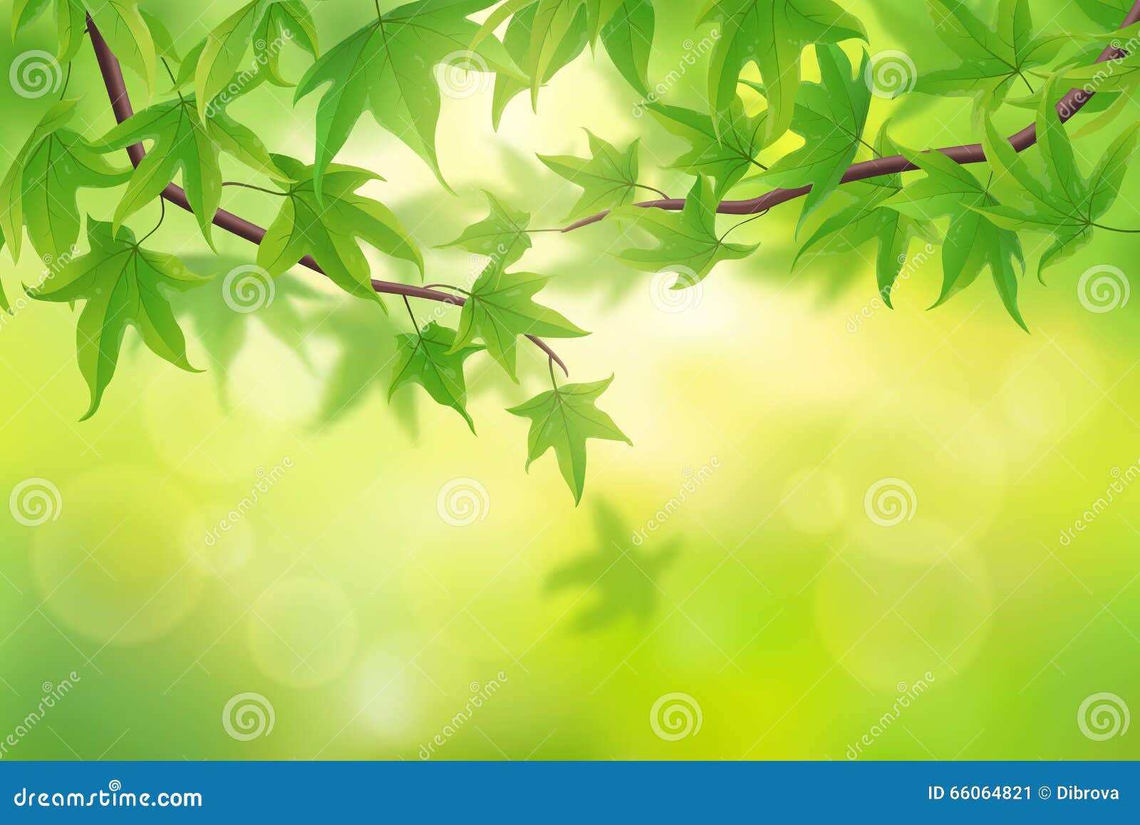 Spring leaves background stock vector. Illustration of vector - 66064821