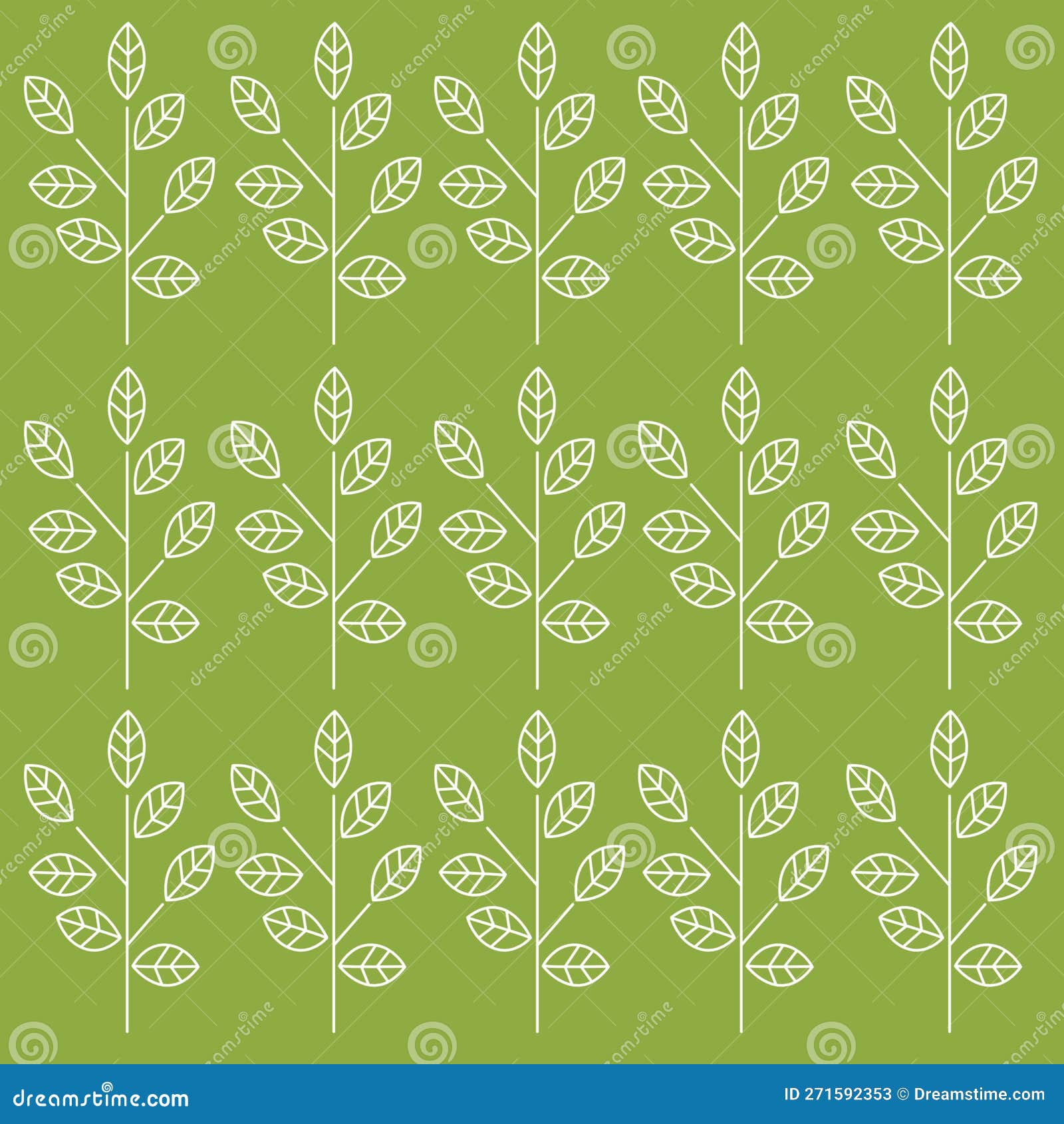 Spring Leaves Green Pattern, Texture, Background Stock Vector ...