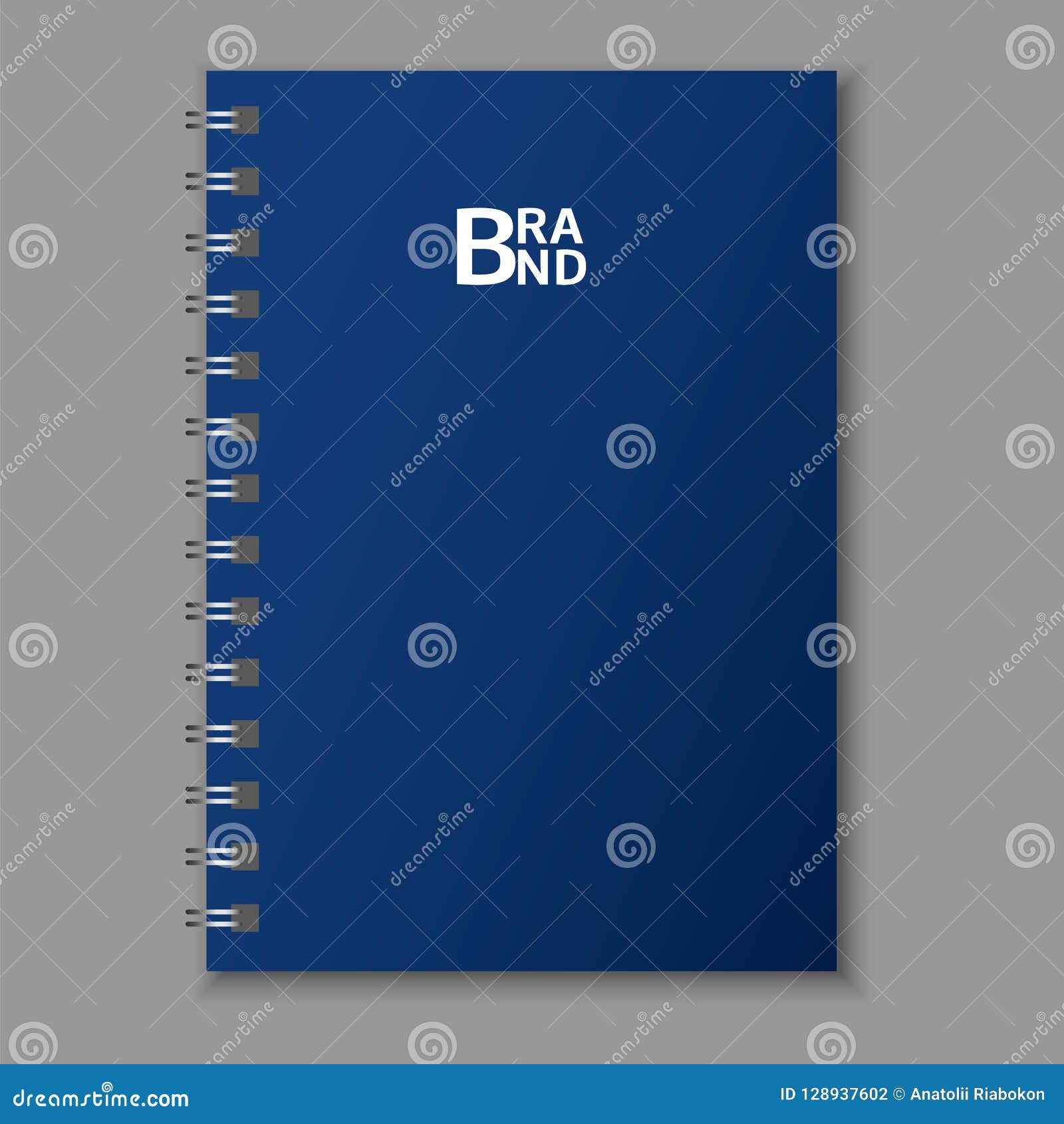 Spring Left Blue Notebook Icon, Realistic Style Stock Vector ...