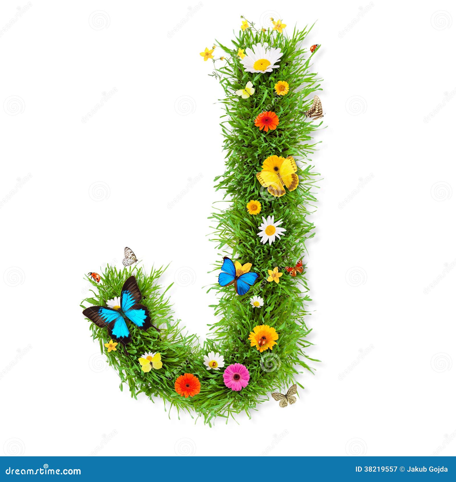 Spring letter J stock illustration. Illustration of typescript - 38219557