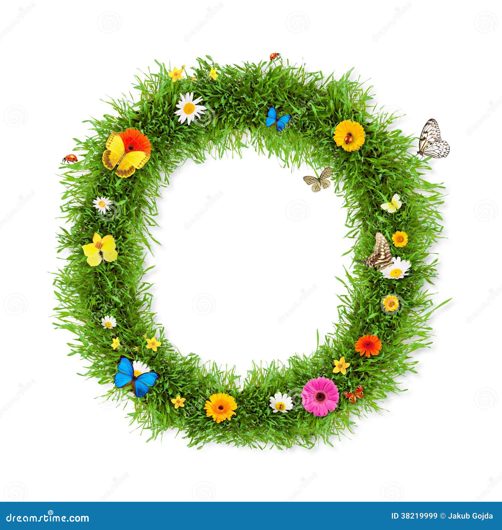 Spring letter O stock illustration. Illustration of natural - 38219999