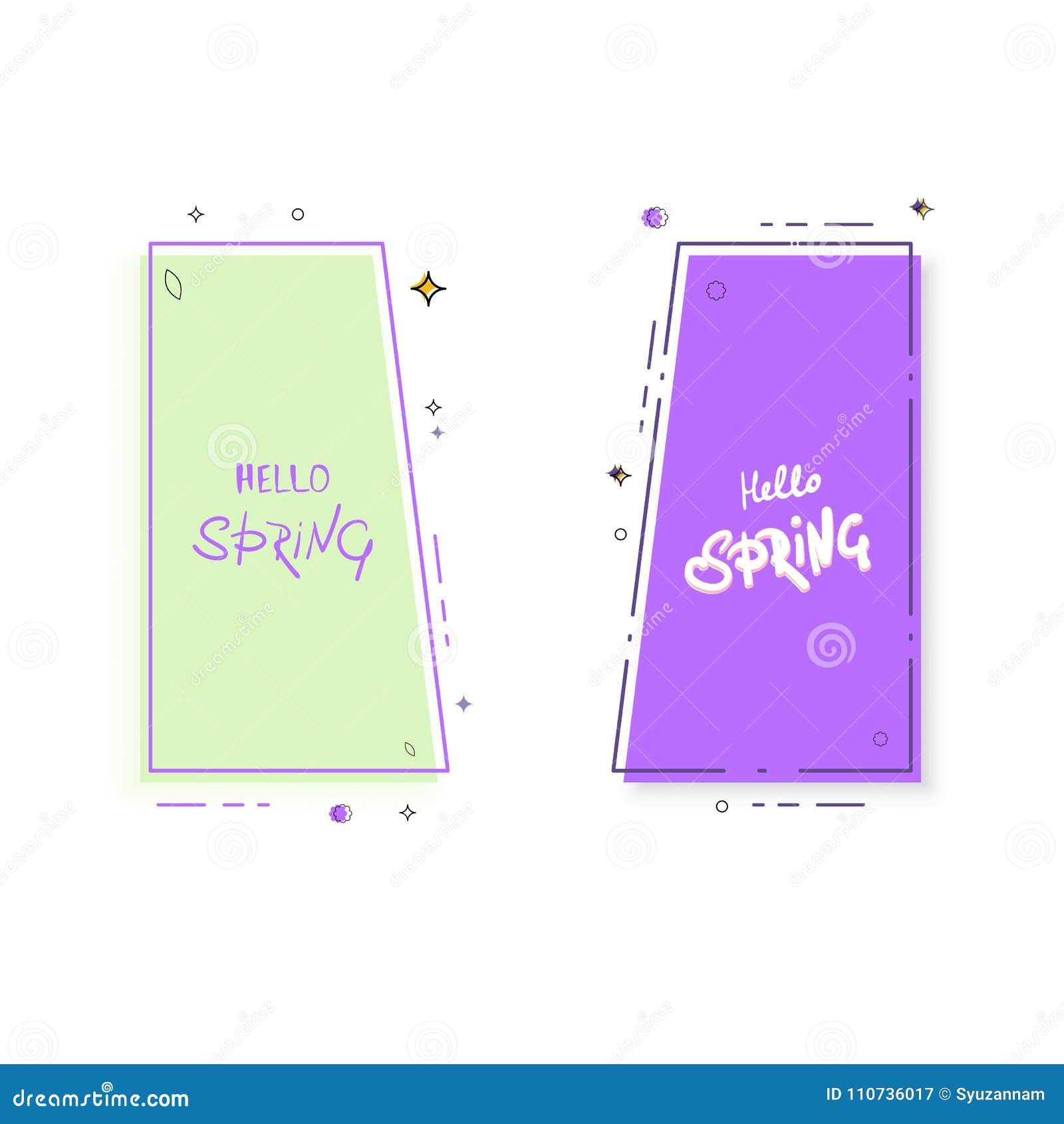 Spring Lettering. Vector Illustration. Stock Vector - Illustration of ...