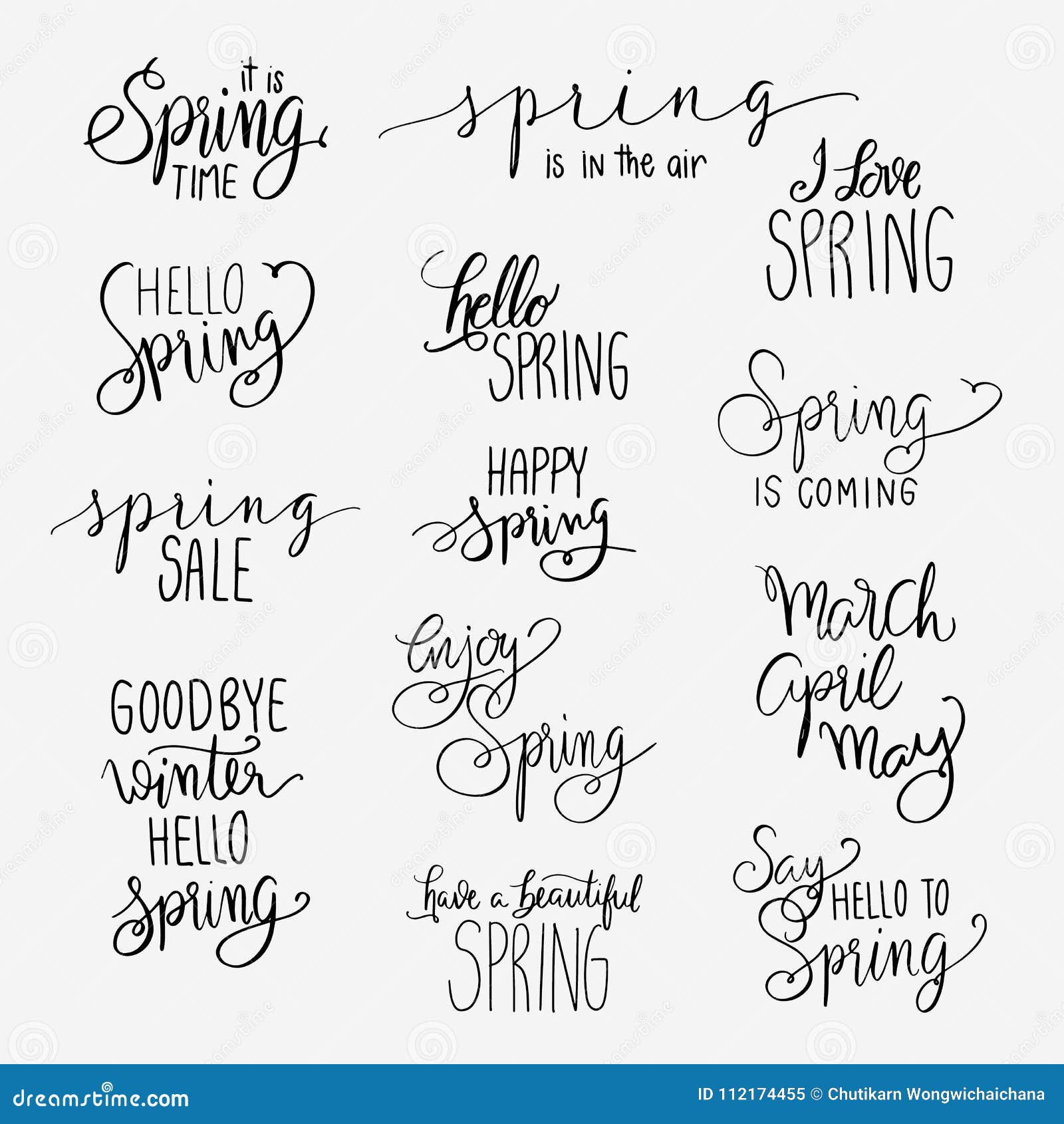 Spring quote, vector stock vector. Illustration of poster - 112174455