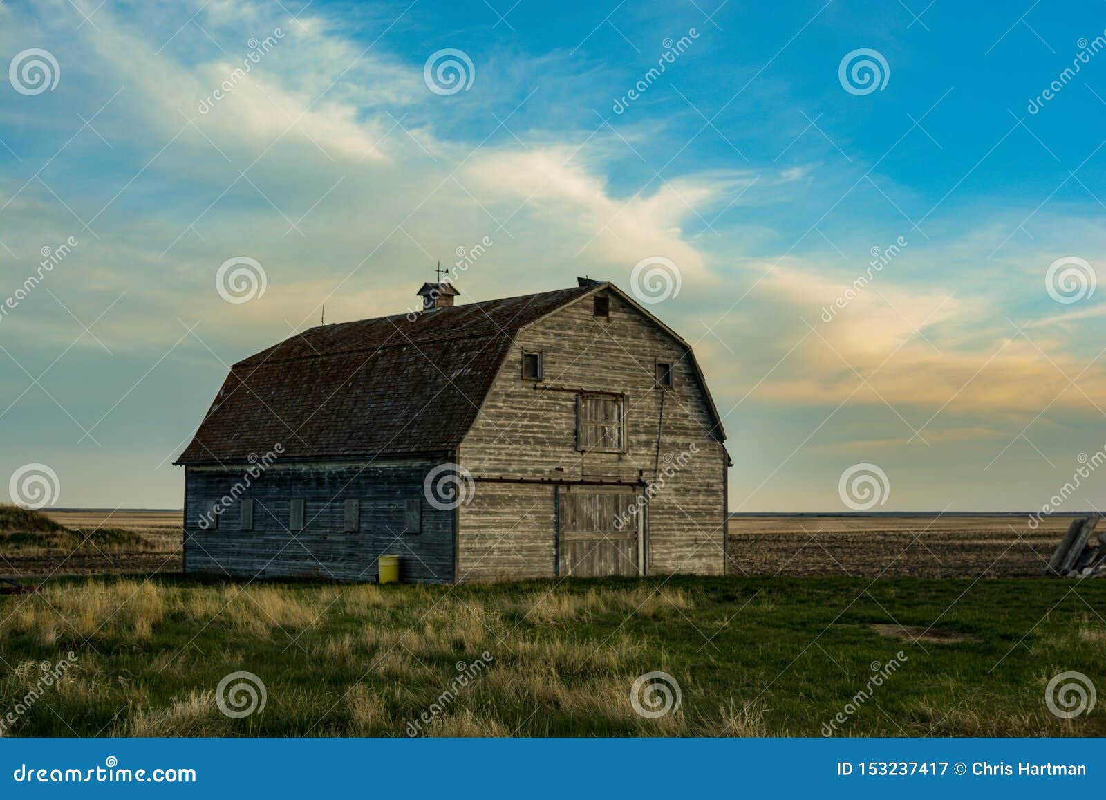 Barns of the Prairies in Springtime Stock Image - Image of decrepit ...