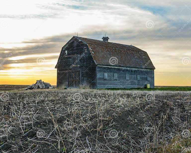 Barns of the Prairies in Springtime Stock Image - Image of landscape ...