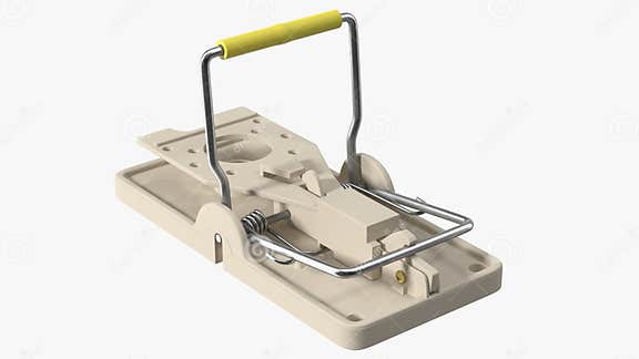 Spring Loaded Mouse Trap with Safety Handle Design Stock Image - Image ...
