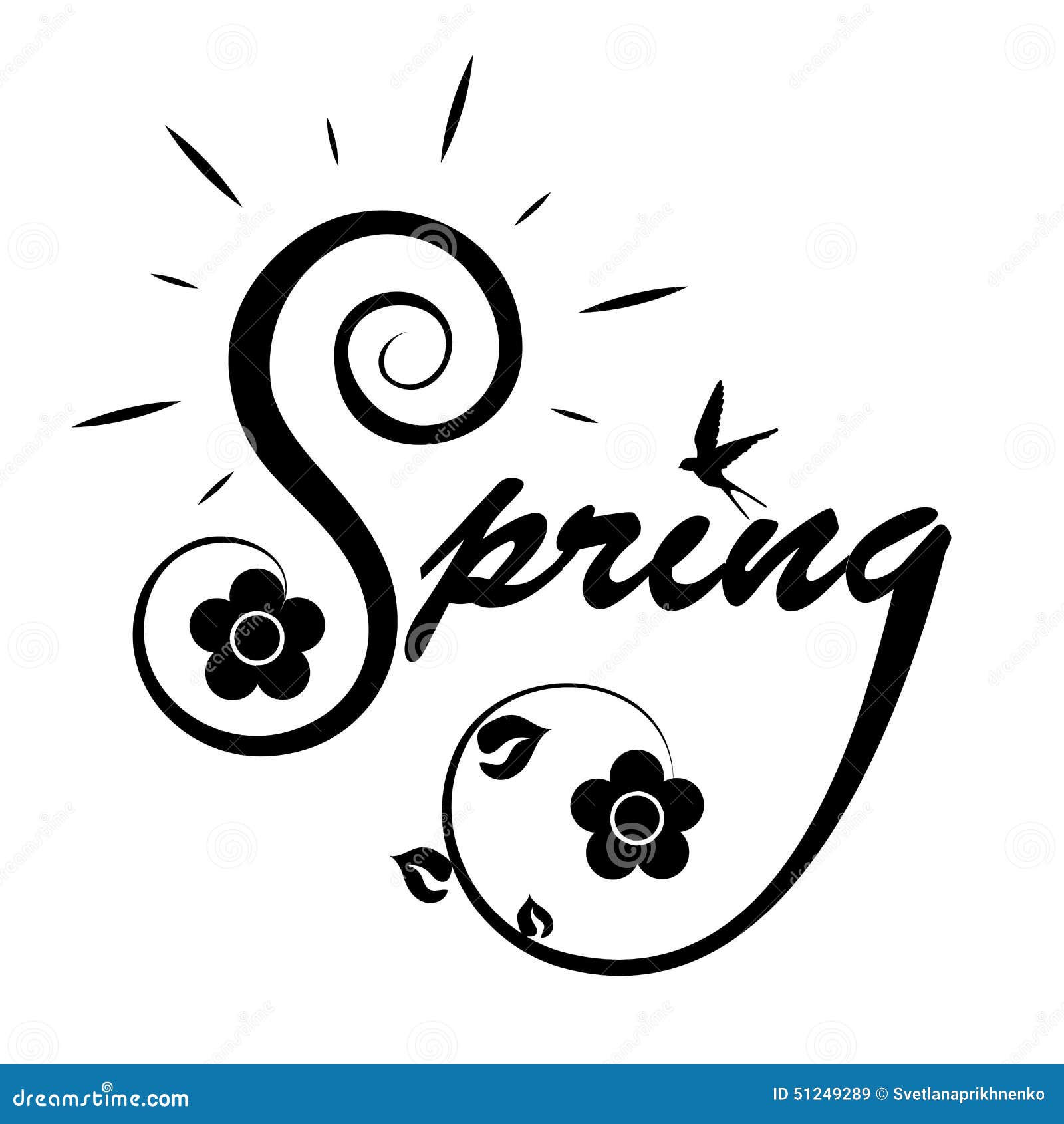 Spring logo stock vector. Illustration of decoration - 51249289