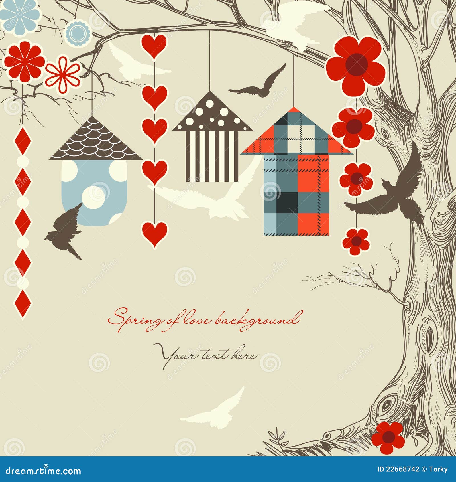 Spring of love stock vector. Illustration of cute, flower - 22668742