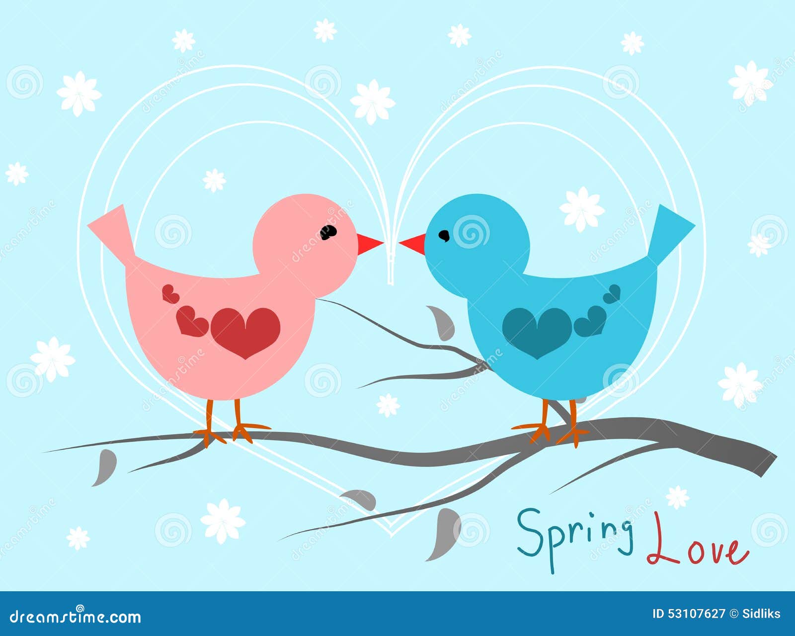 Spring Love stock illustration. Illustration of abstract - 53107627