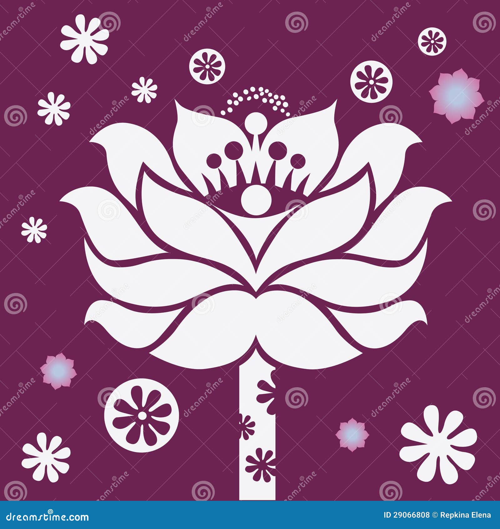 Spring magic flower poster stock vector. Illustration of ancient - 29066808