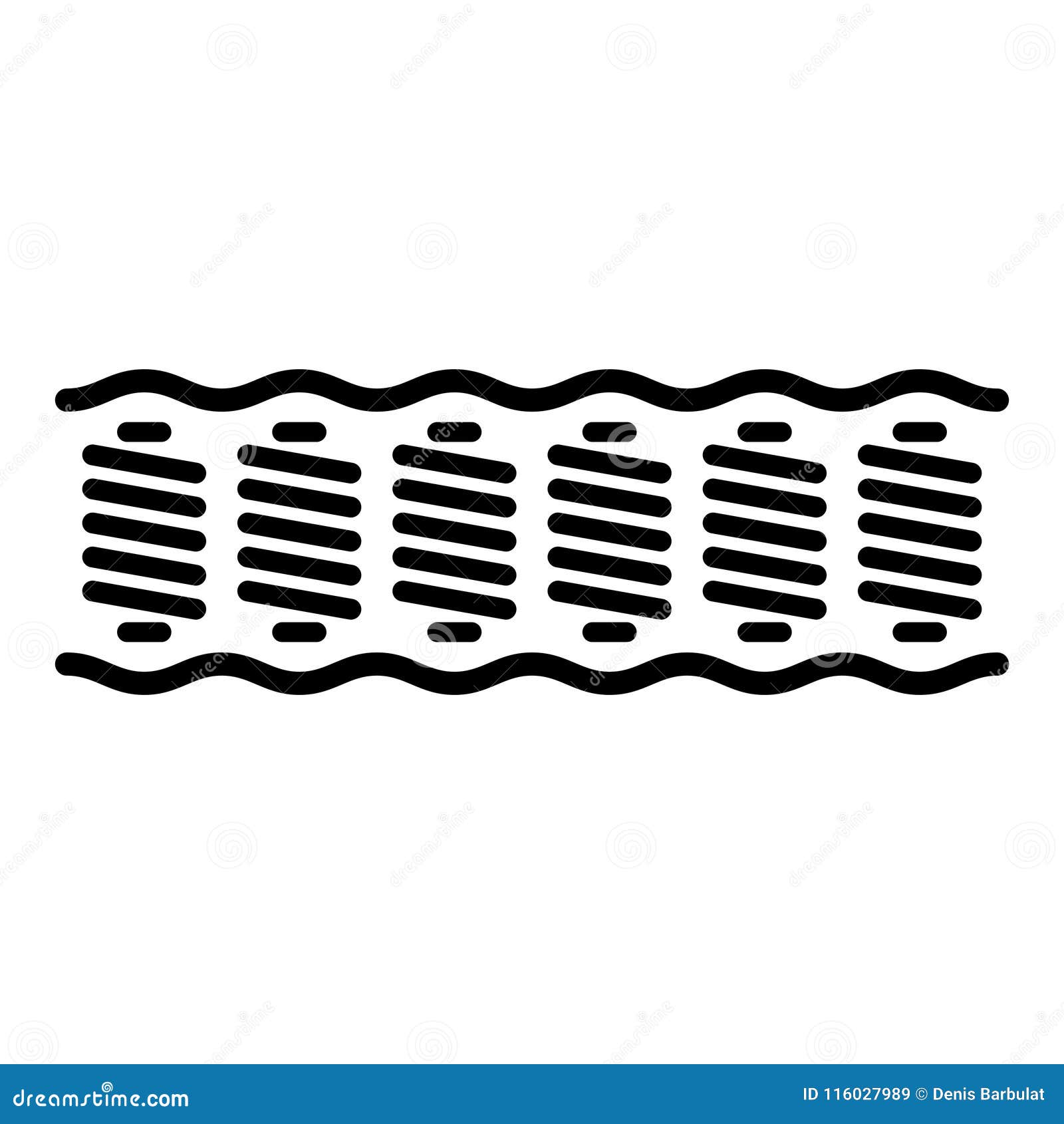 Spring mattress stock vector. Illustration of sign, comfortable - 116027989