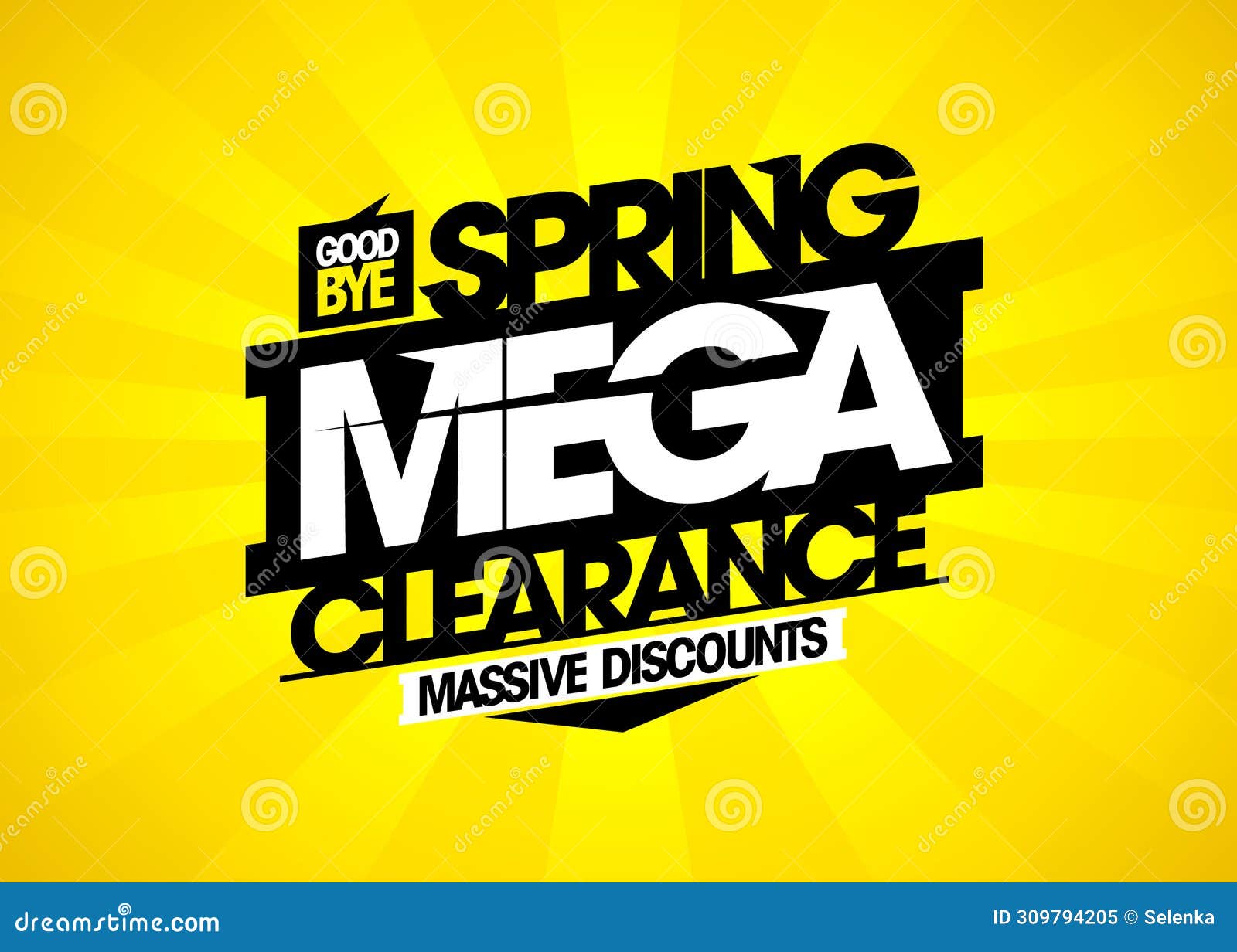 Spring Mega Clearance, and Massive Discounts Flyer Stock Vector ...
