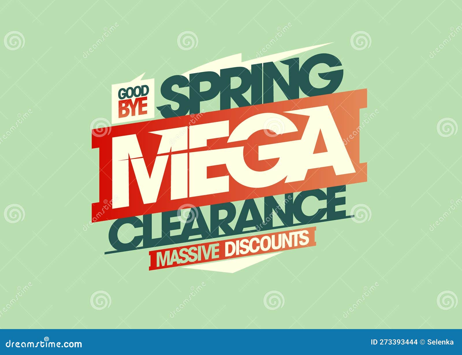 Spring Mega Clearance Sale Poster Template Stock Vector - Illustration ...