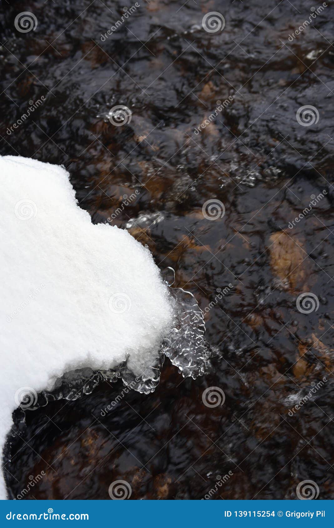 Ice and water flow stock photo. Image of blue, decorative - 139115254