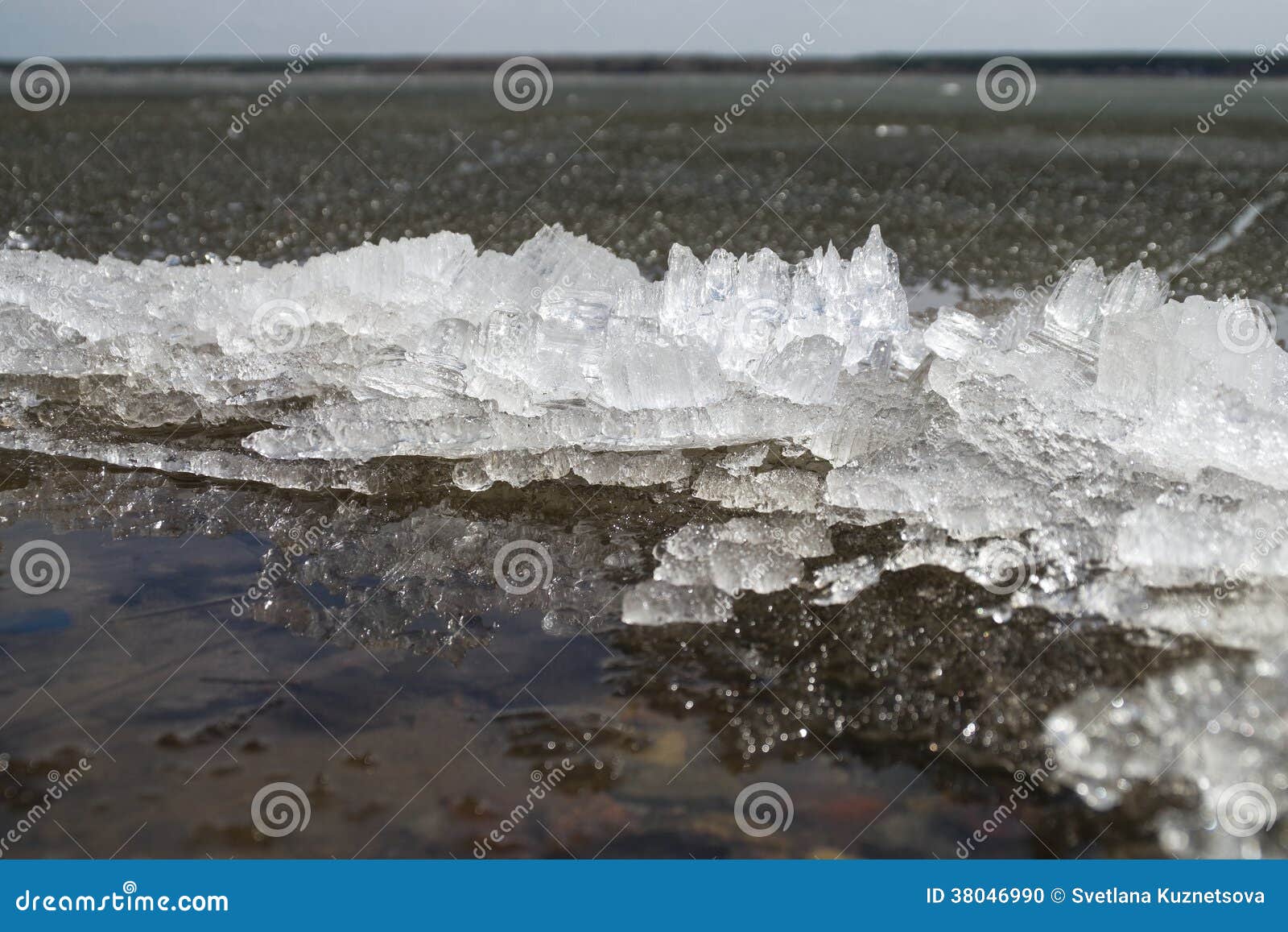 Spring Melting of Ice on River Stock Photo - Image of spring, russia ...