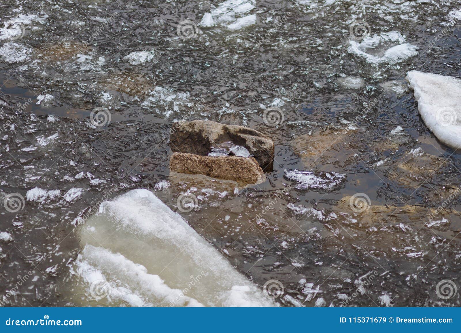 Spring Melting of Ice, Springtime Thaw. Stock Image - Image of spring ...