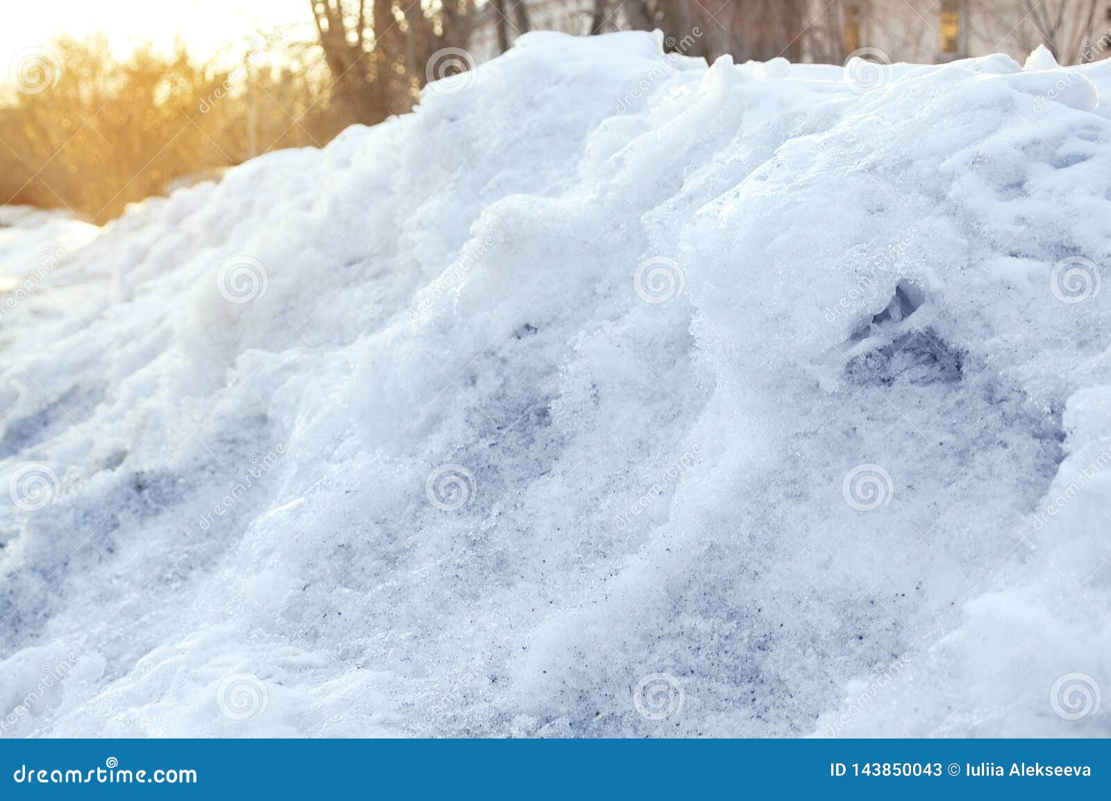 Spring. Melting Snow Drift Snow Stock Image - Image of heap, winter ...